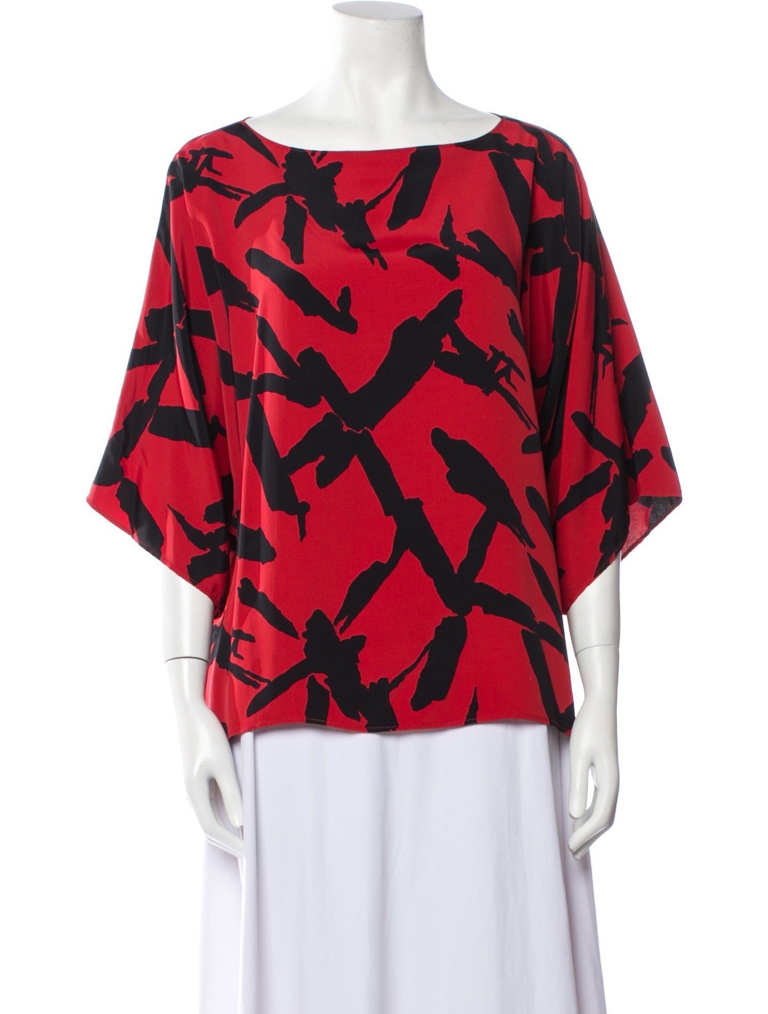 Escada Silk Printed Blouse - Black Tops, Clothing - ESC135218 | The ...