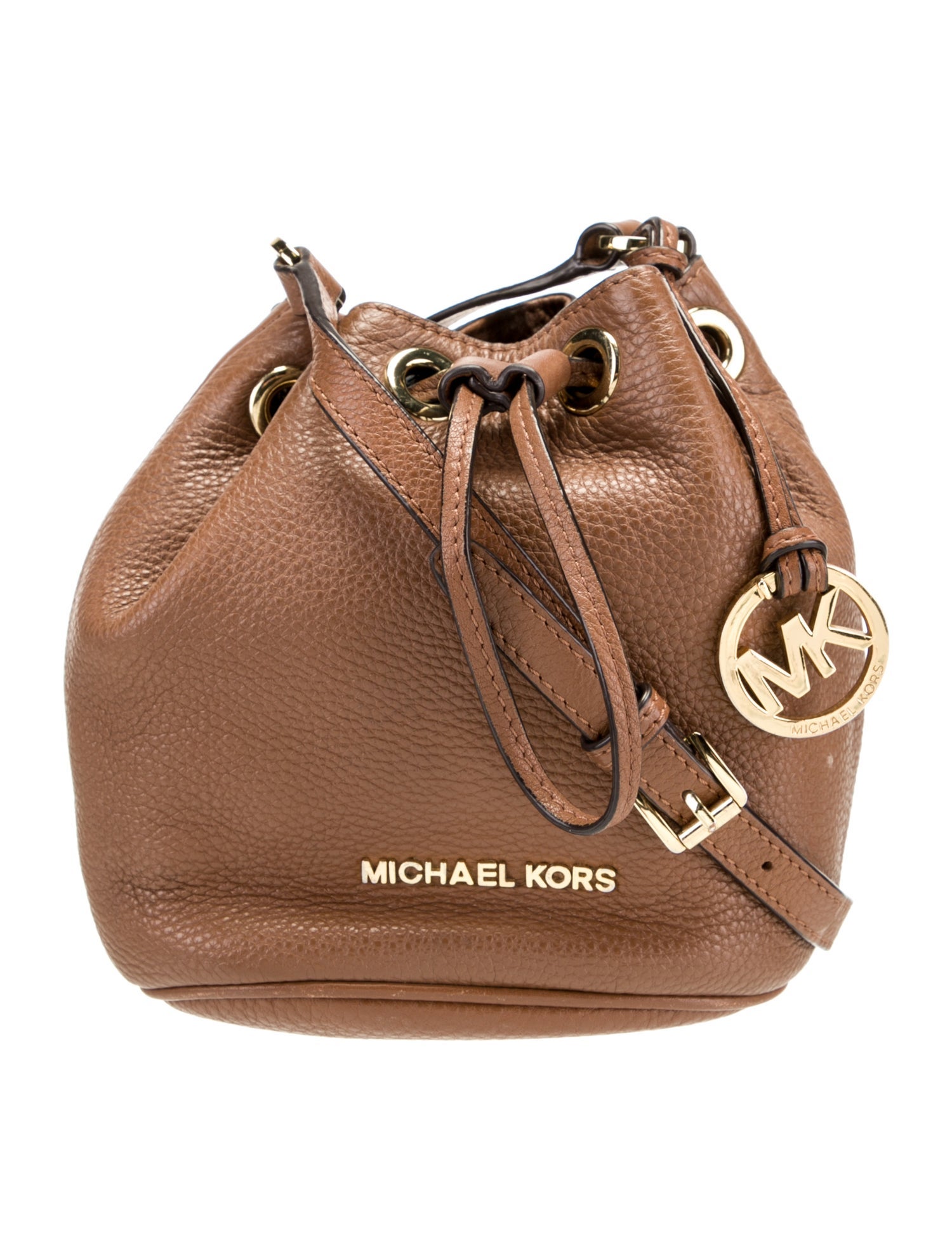 Michael Kors Leather Bucket Bag - Brown Crossbody Bags, Handbags ...