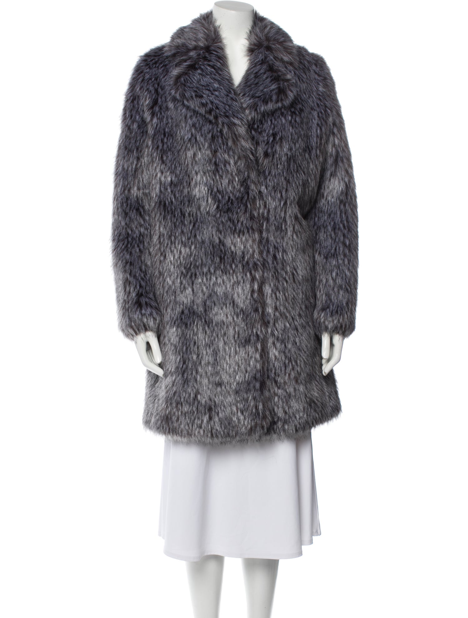 Michael Michael Kors Patterned Faux Fur Coat - Neutrals Coats, Clothing ...