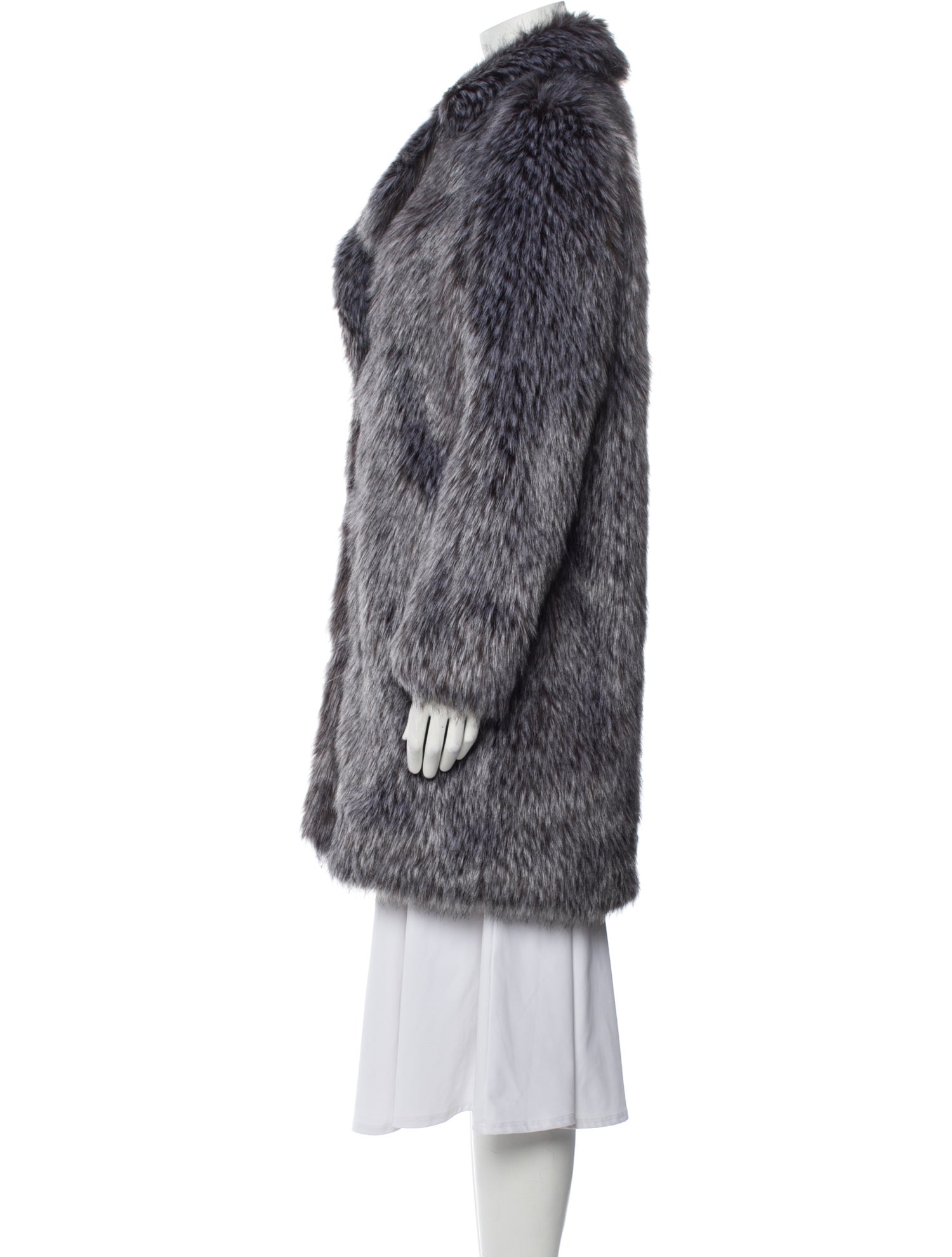 Michael Michael Kors Patterned Faux Fur Coat - Neutrals Coats, Clothing ...