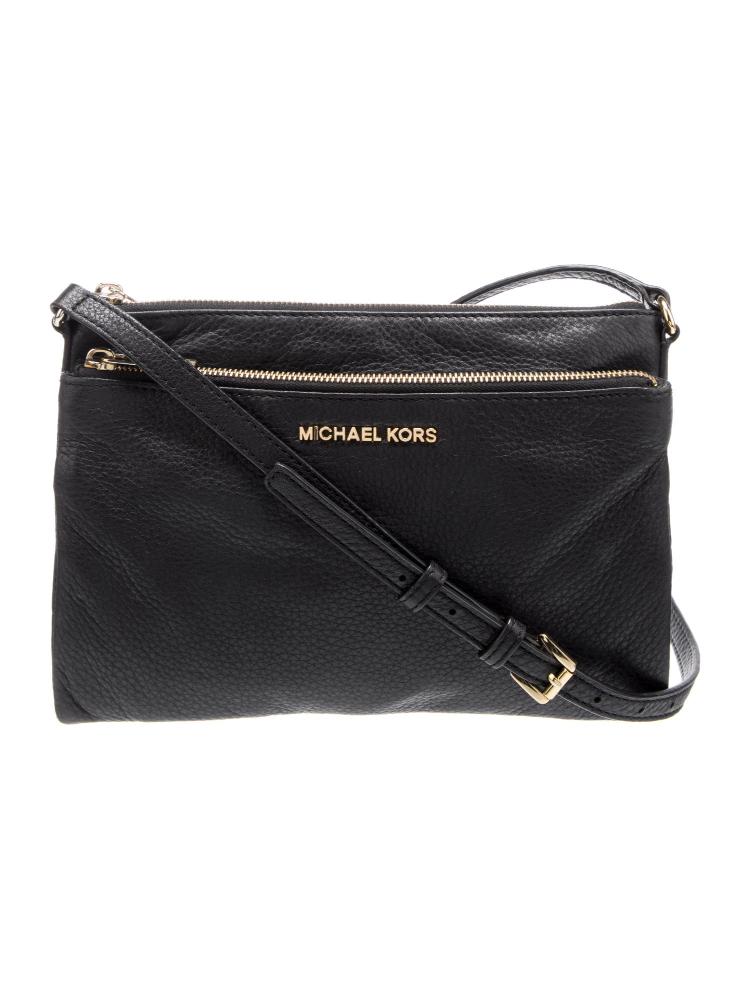 Michael Kors Leather Crossbody Bag - Black Crossbody Bags, Handbags ...