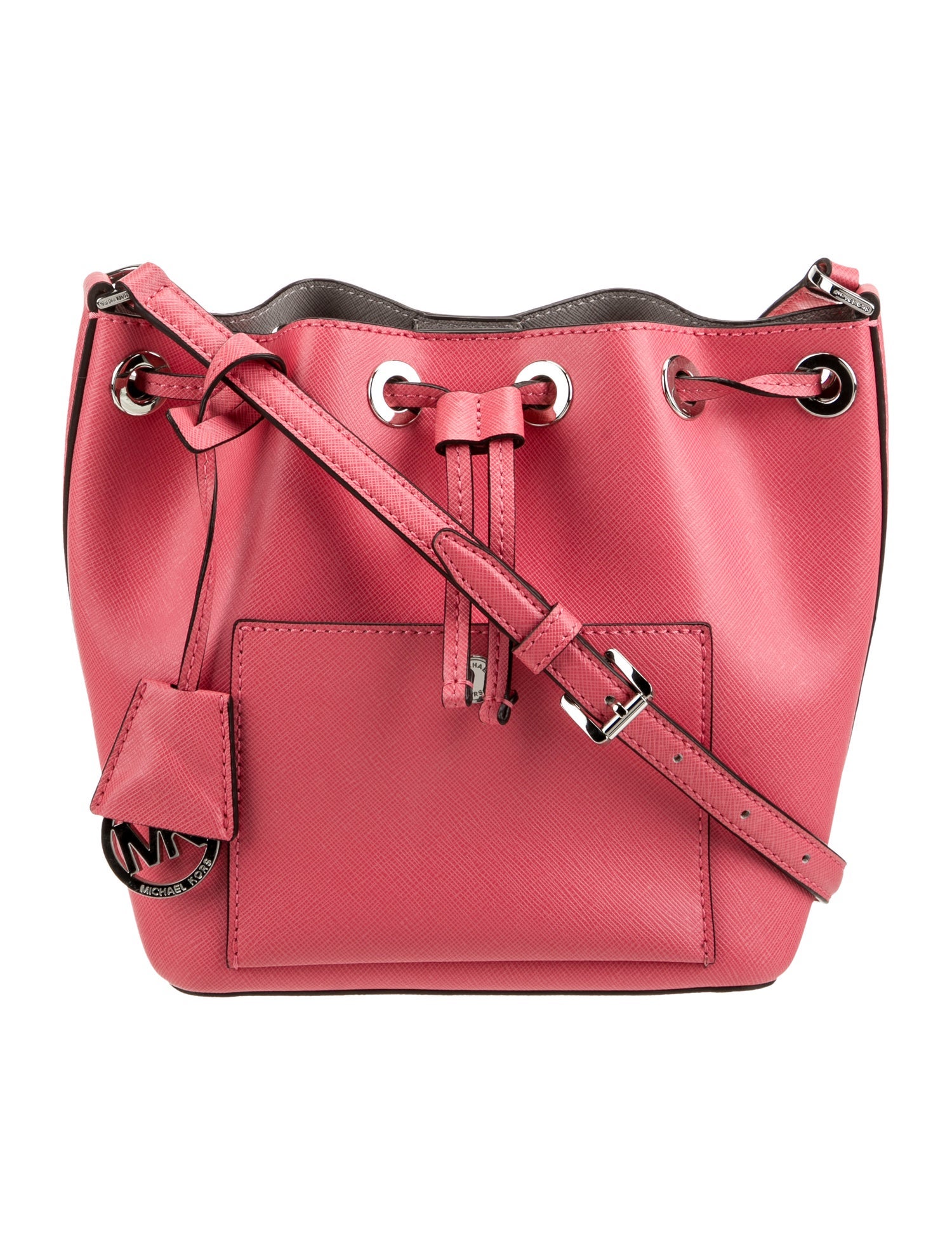 Michael Kors Leather Bucket Bag - Pink Crossbody Bags, Handbags ...