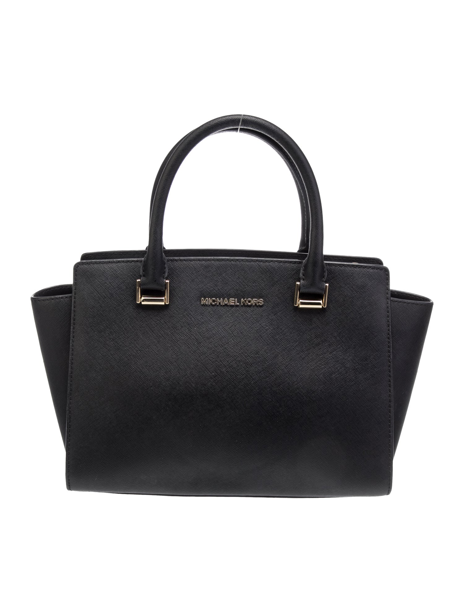 Michael Kors Saffiano Leather Top Handle Bag - Black Handle Bags ...