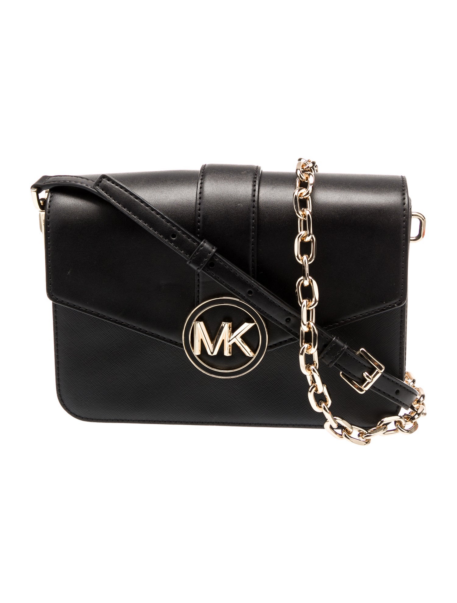 Michael Kors Leather Crossbody Bag - Black Crossbody Bags, Handbags ...