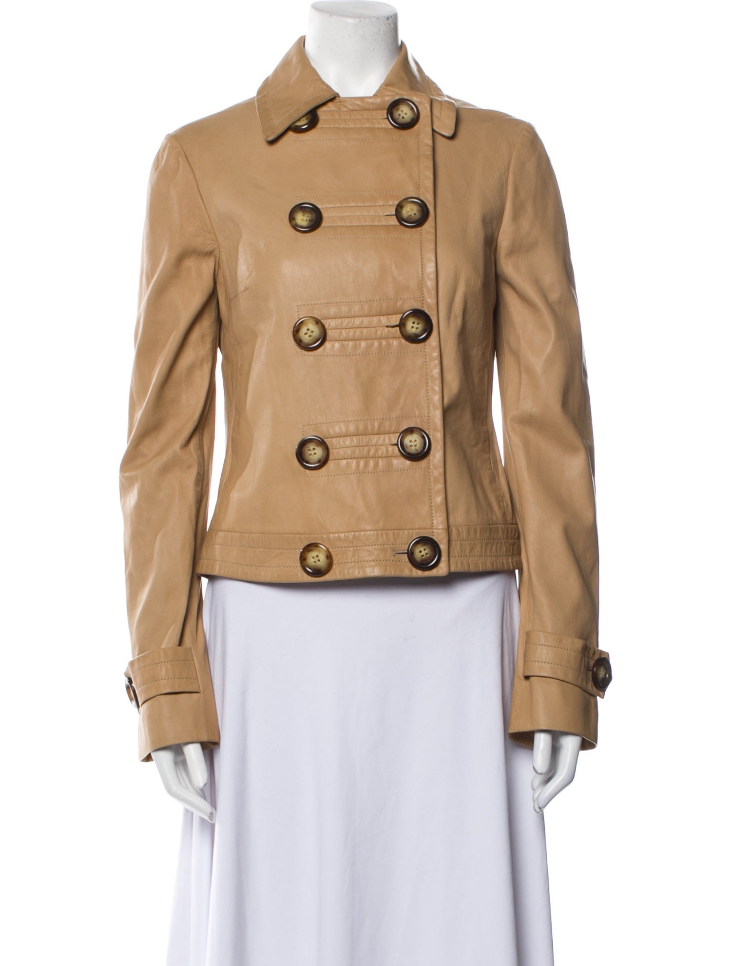 Michael Kors Leather Jacket - Brown Jackets, Clothing - MIC281049 | The ...