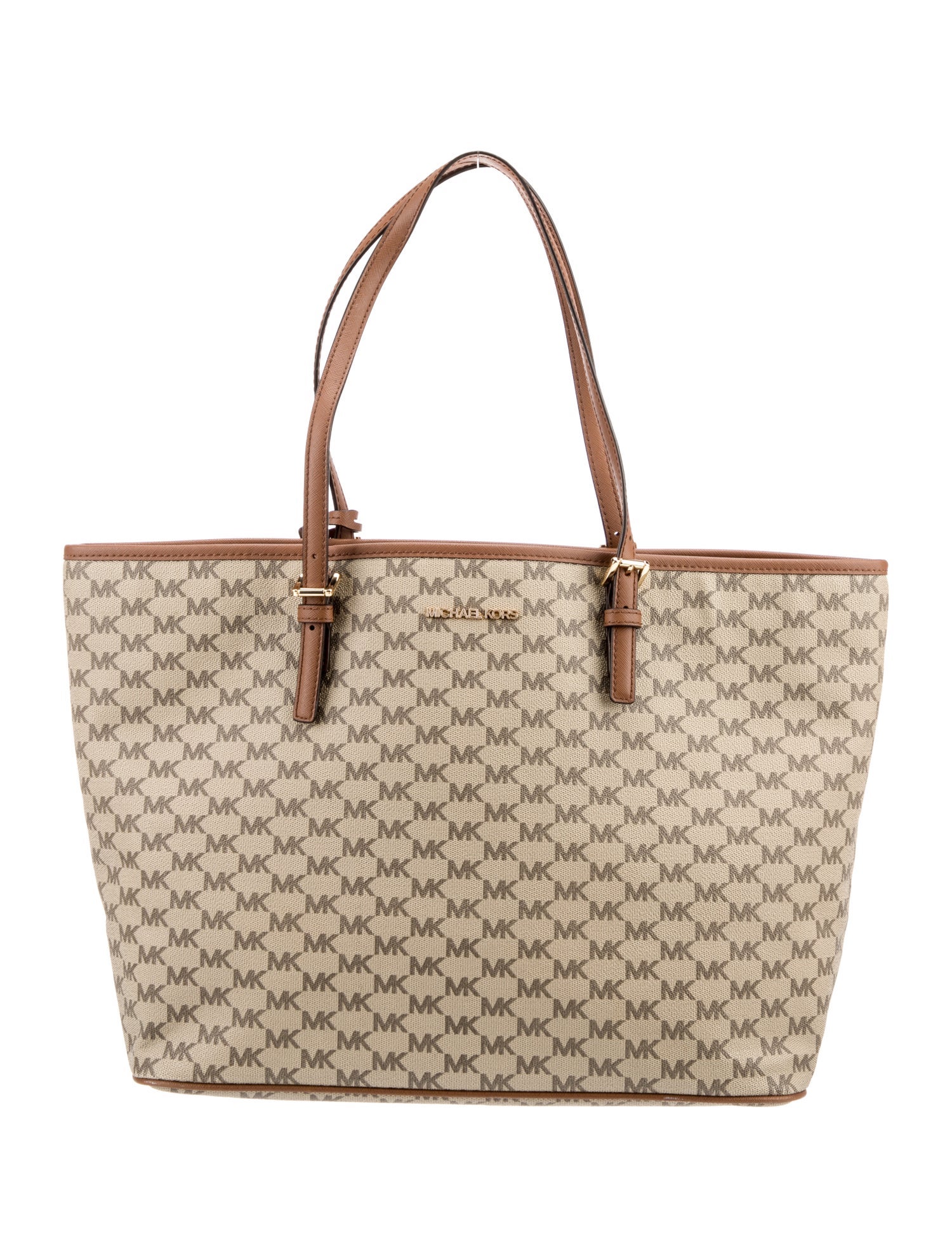 Michael Kors Monogram Tote - Brown Totes, Handbags - MIC282444 | The ...