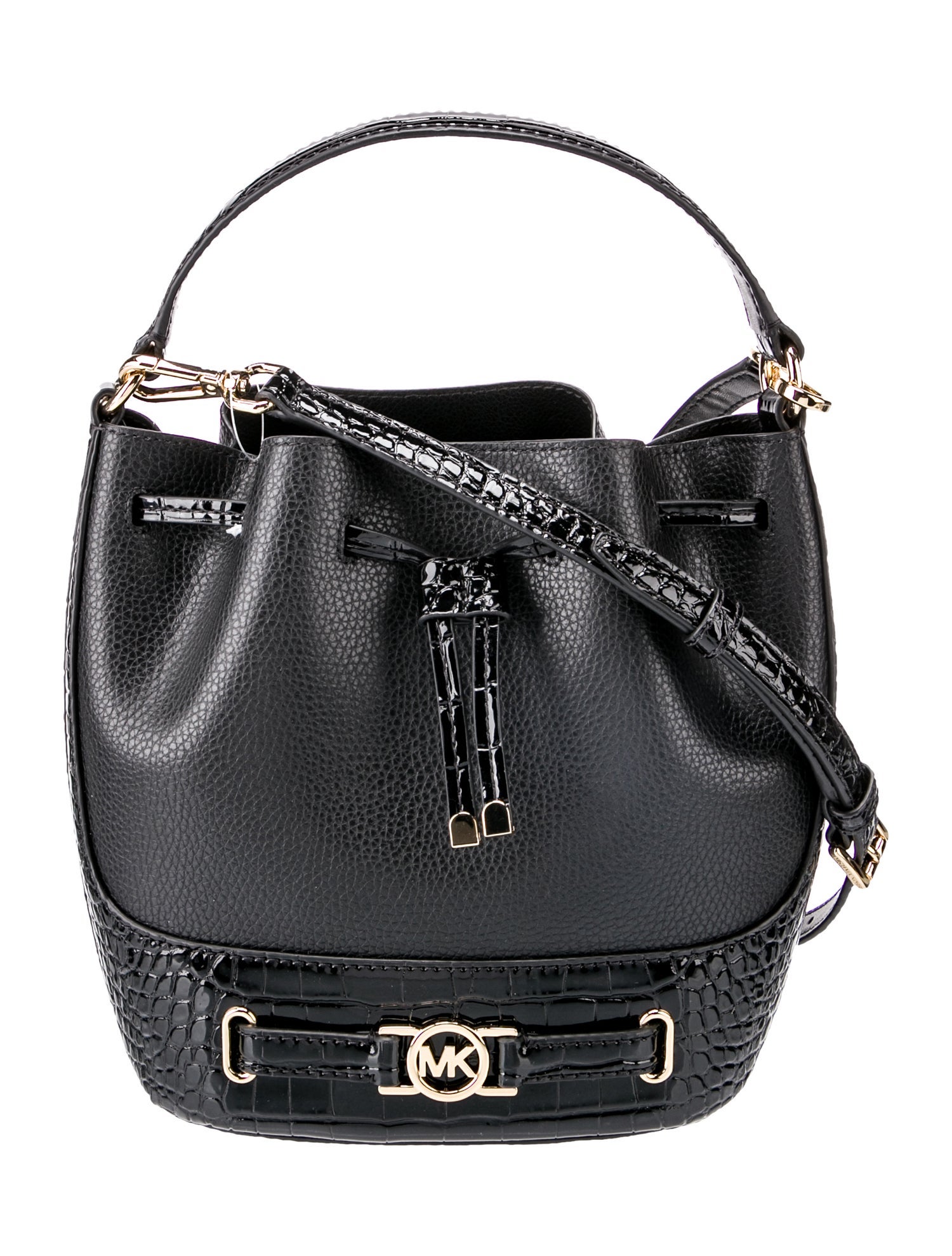 Michael Kors Leather Bucket Bag w/ Tags - Black Bucket Bags, Handbags ...