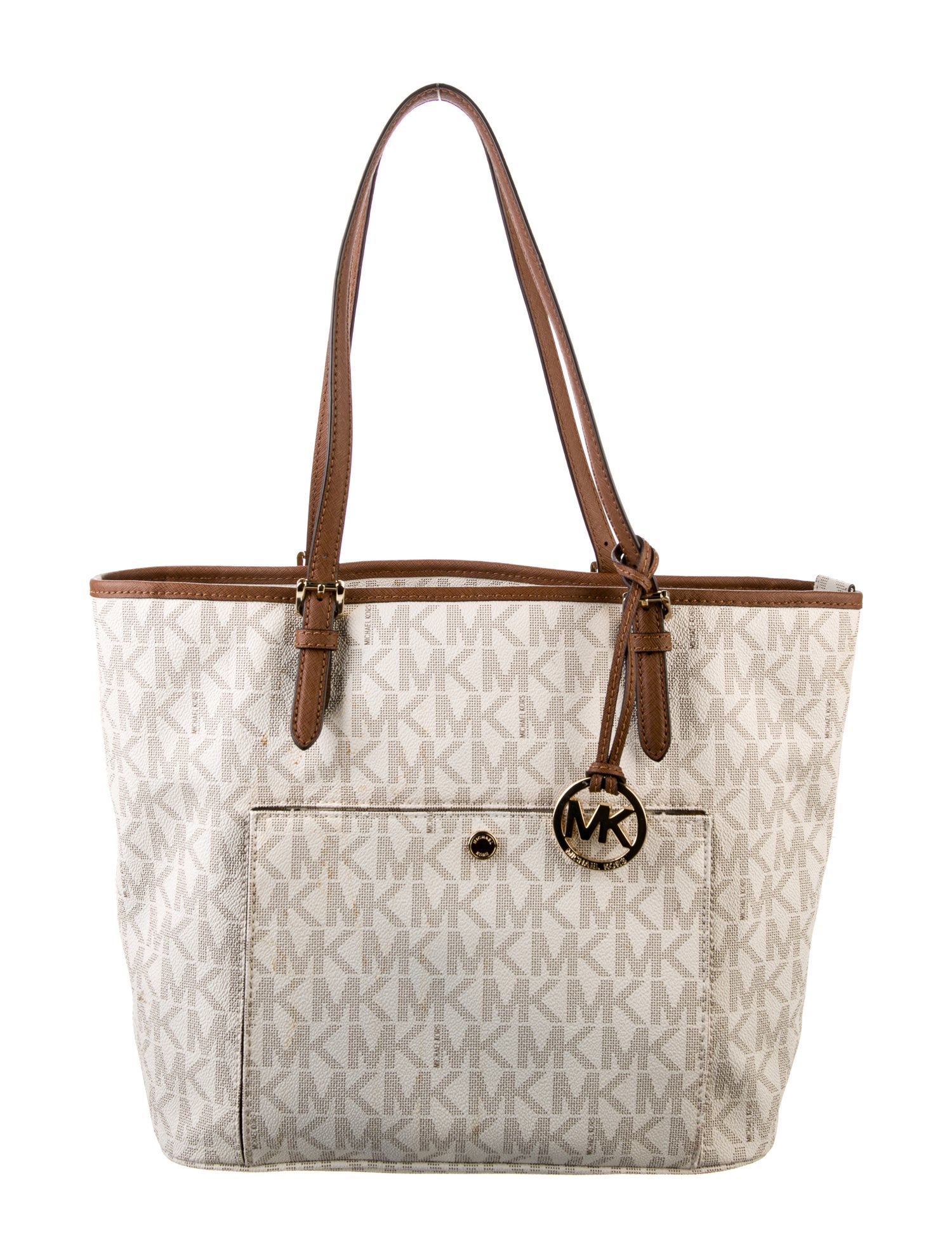 Michael Kors Monogram Tote - Brown Totes, Handbags - MIC284675 | The ...