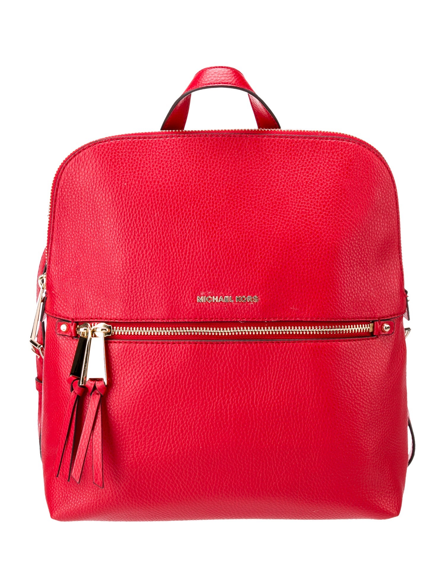 Michael Kors Leather Backpack - Red Backpacks, Handbags - MIC285445 ...