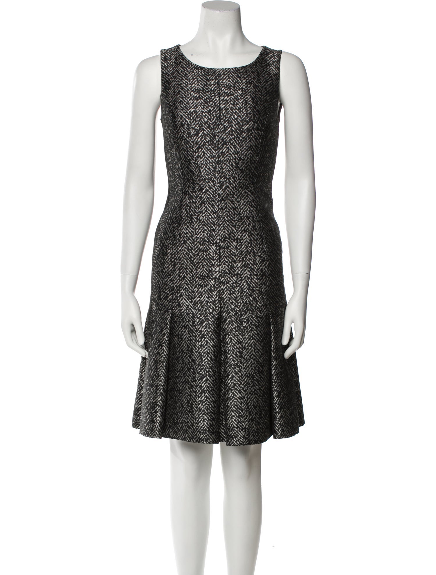 Michael Kors Printed Knee-Length Dress - Black Dresses, Clothing ...