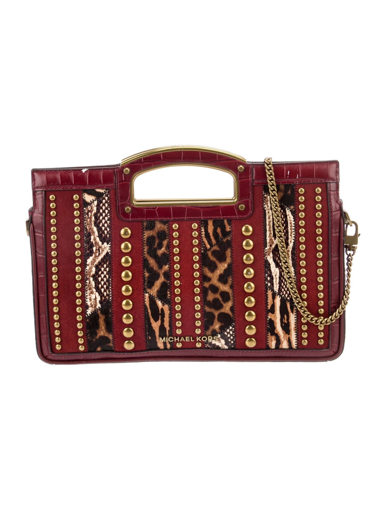 Michael Kors Leather Clutch - Red Clutches, Handbags - MIC289366 | The ...