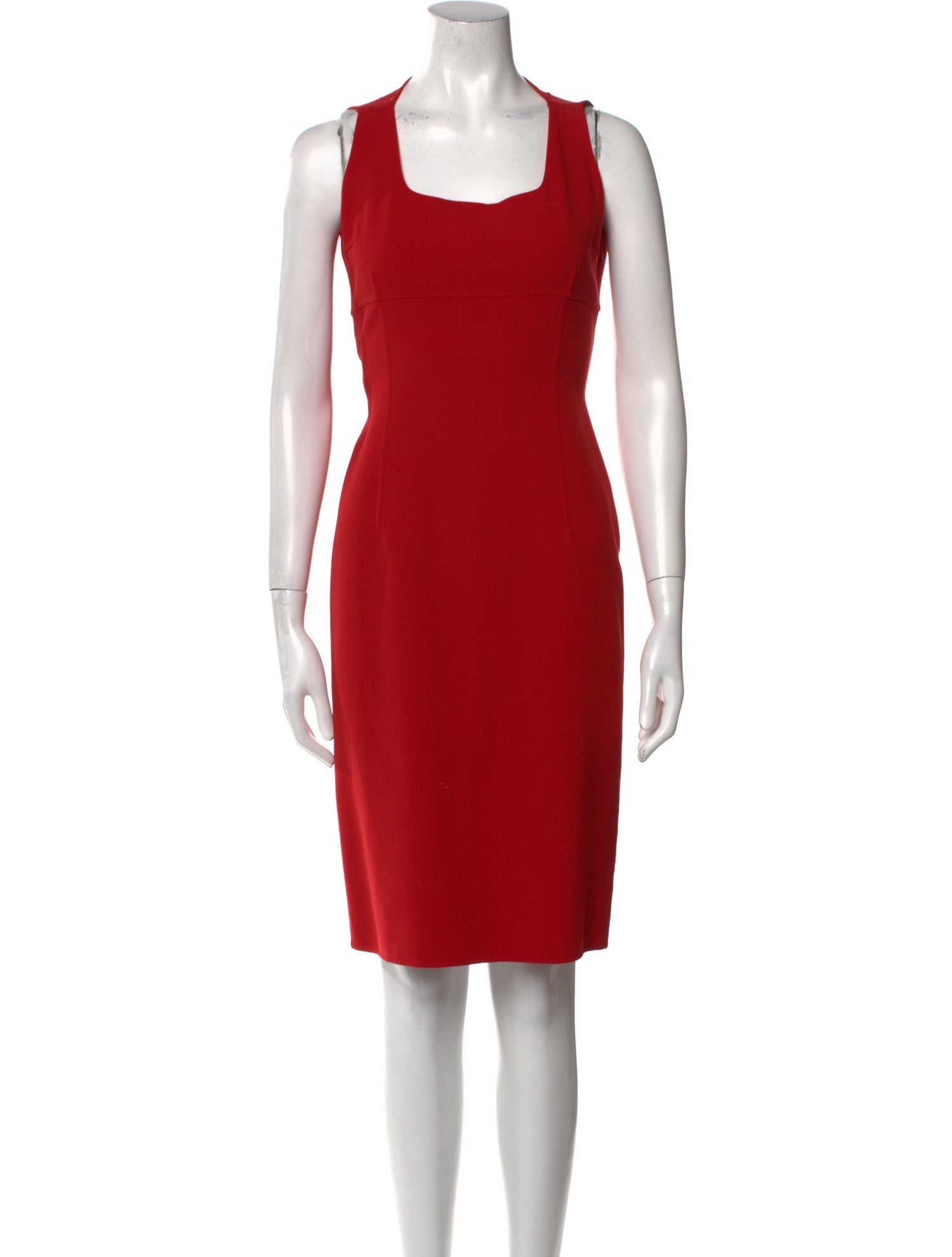 Michael Kors Virgin Wool Knee-Length Dress - Red Dresses, Clothing ...
