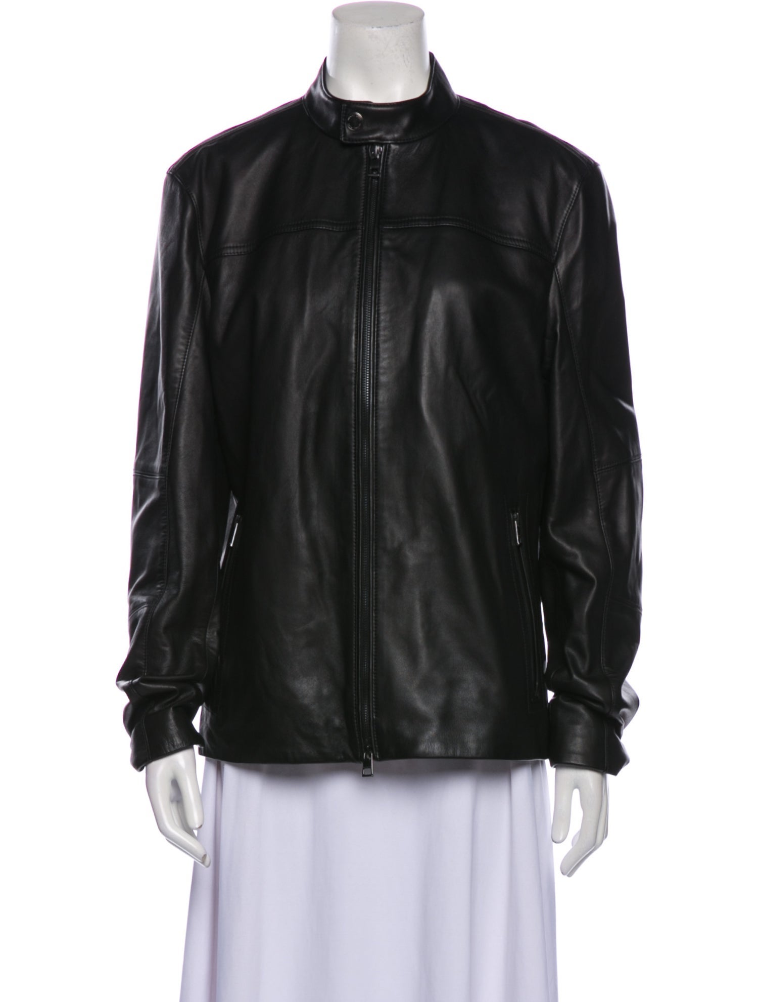 Michael Kors Leather Jacket - Black Jackets, Clothing - MIC291554 | The ...