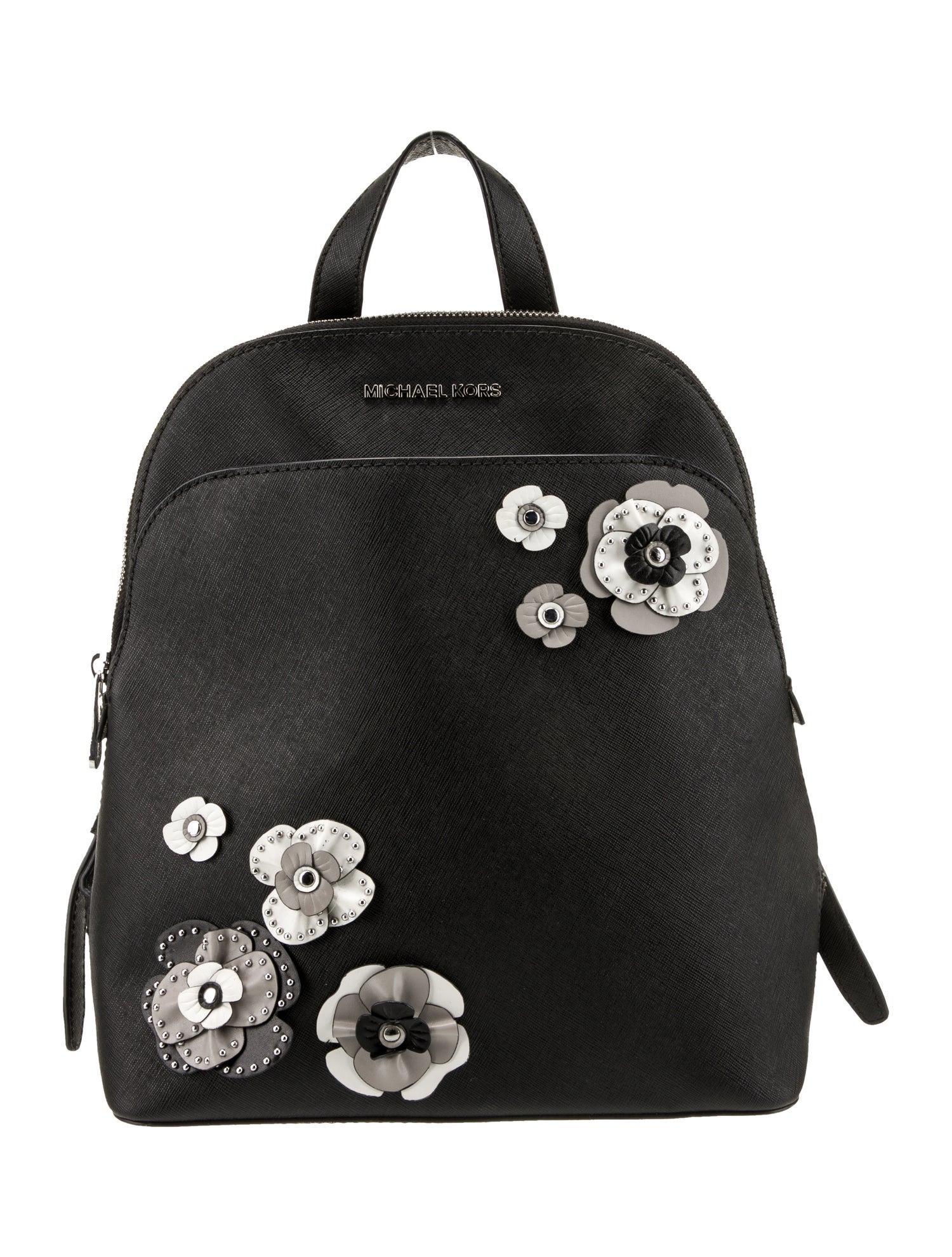 Michael Kors Saffiano Leather Backpack - Black Backpacks, Handbags ...