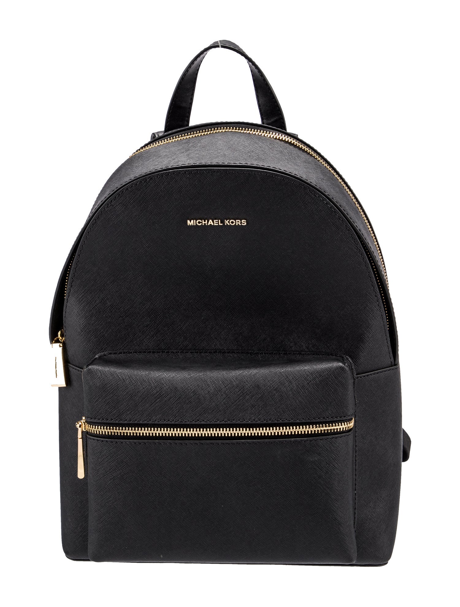 Michael Kors Saffiano Leather Backpack - Black Backpacks, Handbags ...