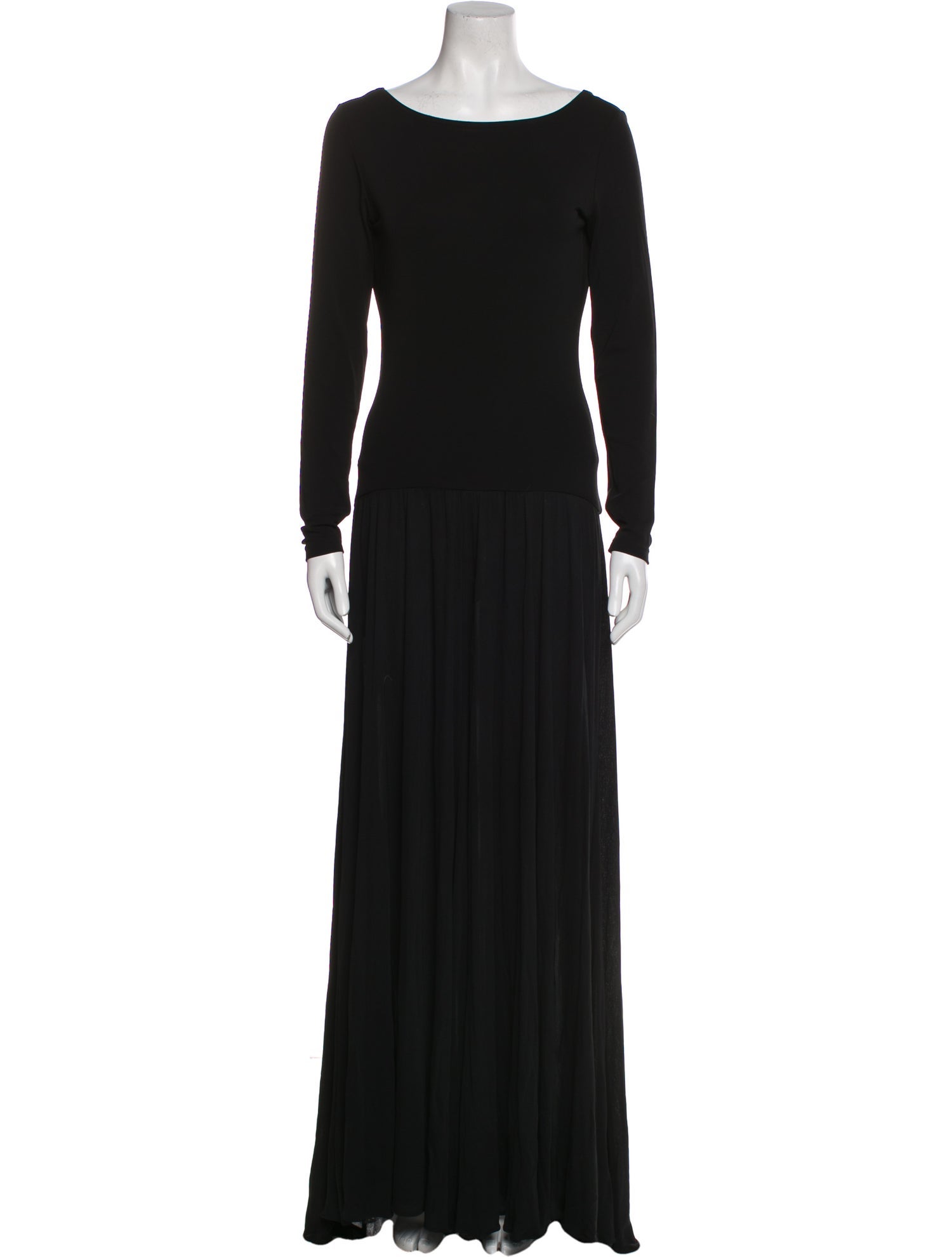 Michael Kors Crew Neck Long Dress - Black Dresses, Clothing - MIC301302 ...