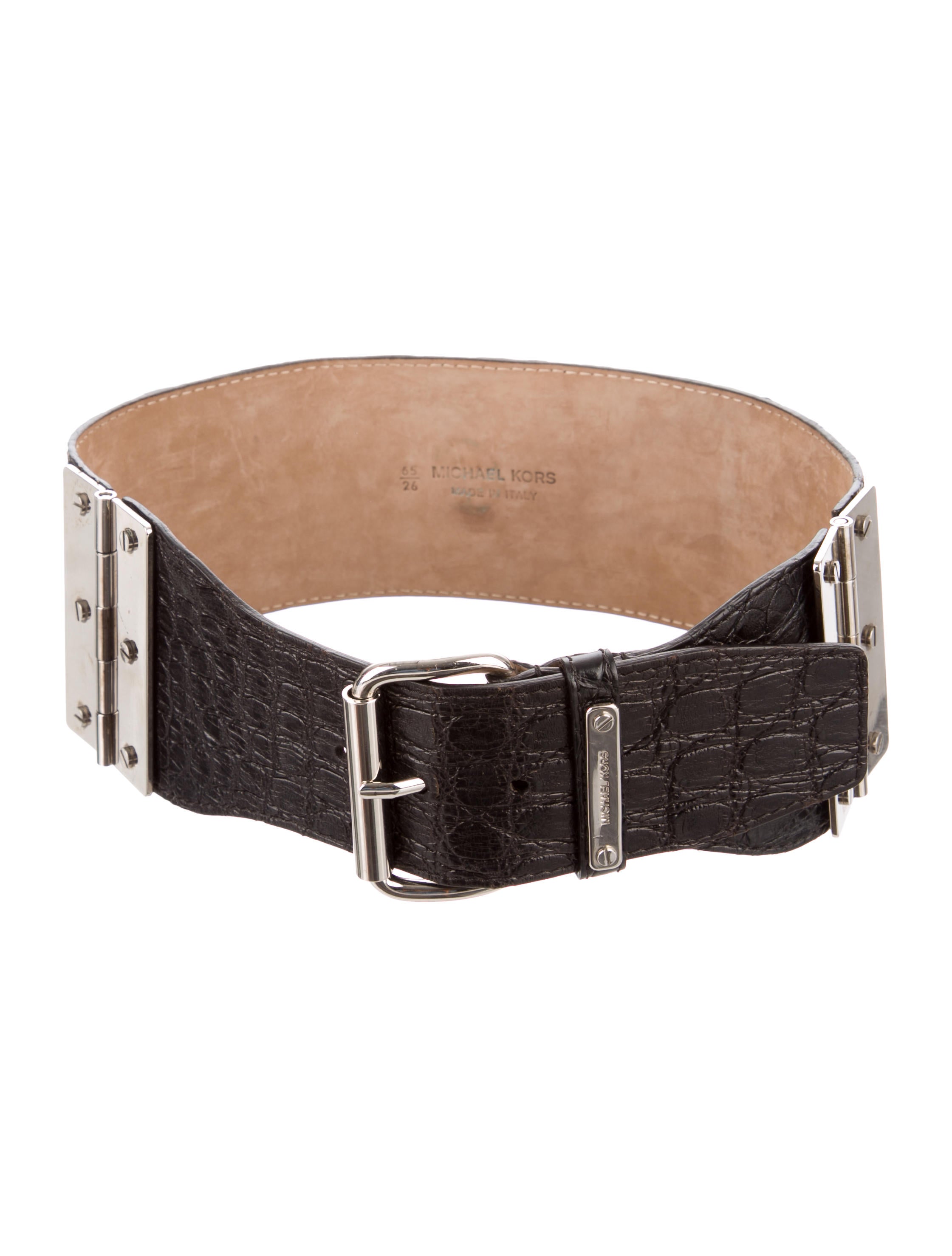 Michael Kors Embossed Waist Belt Black Belts Accessories Mic33580 The Realreal