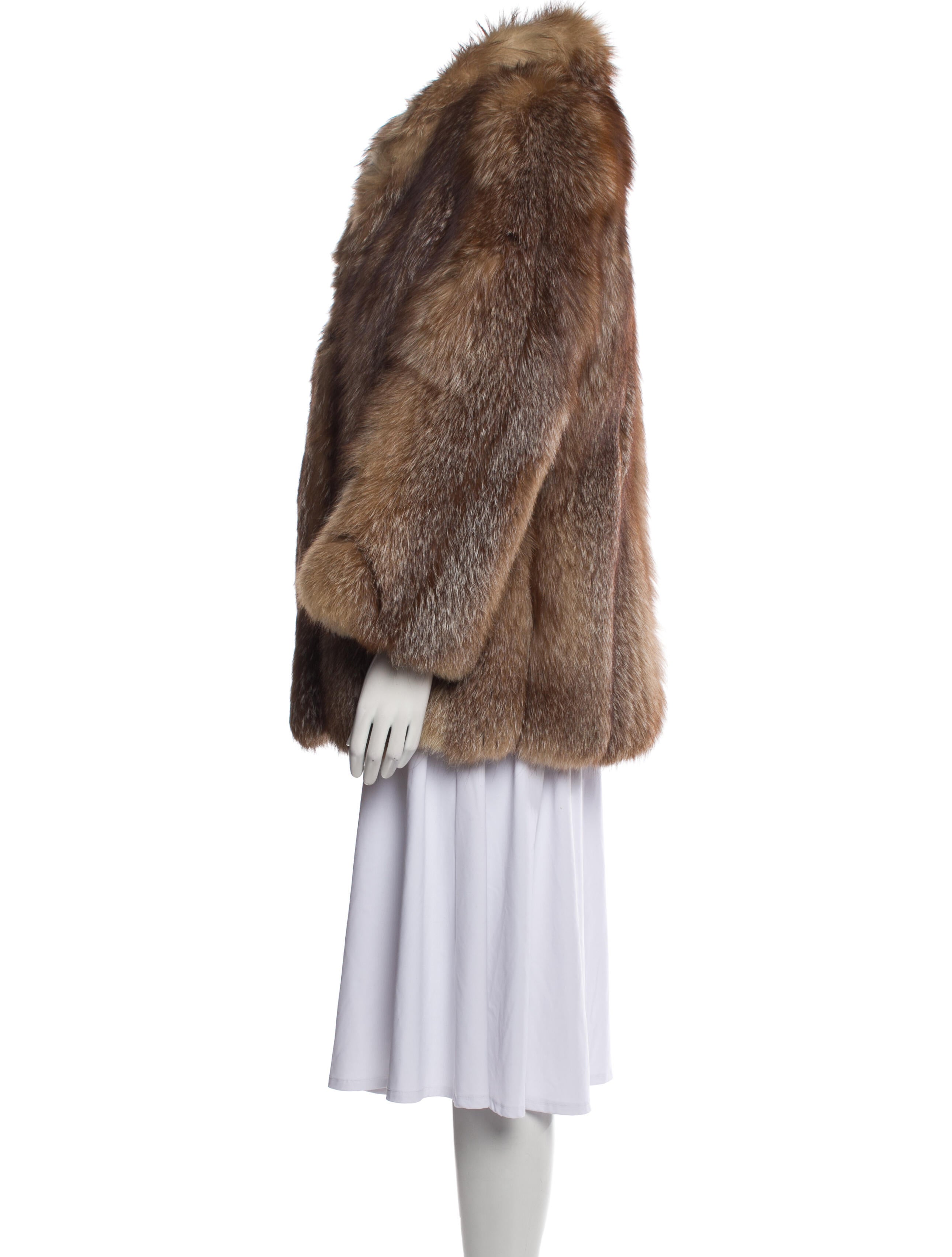 Michael Forrest Fur Coat - Neutrals Coats, Clothing - MICFO20040 | The ...