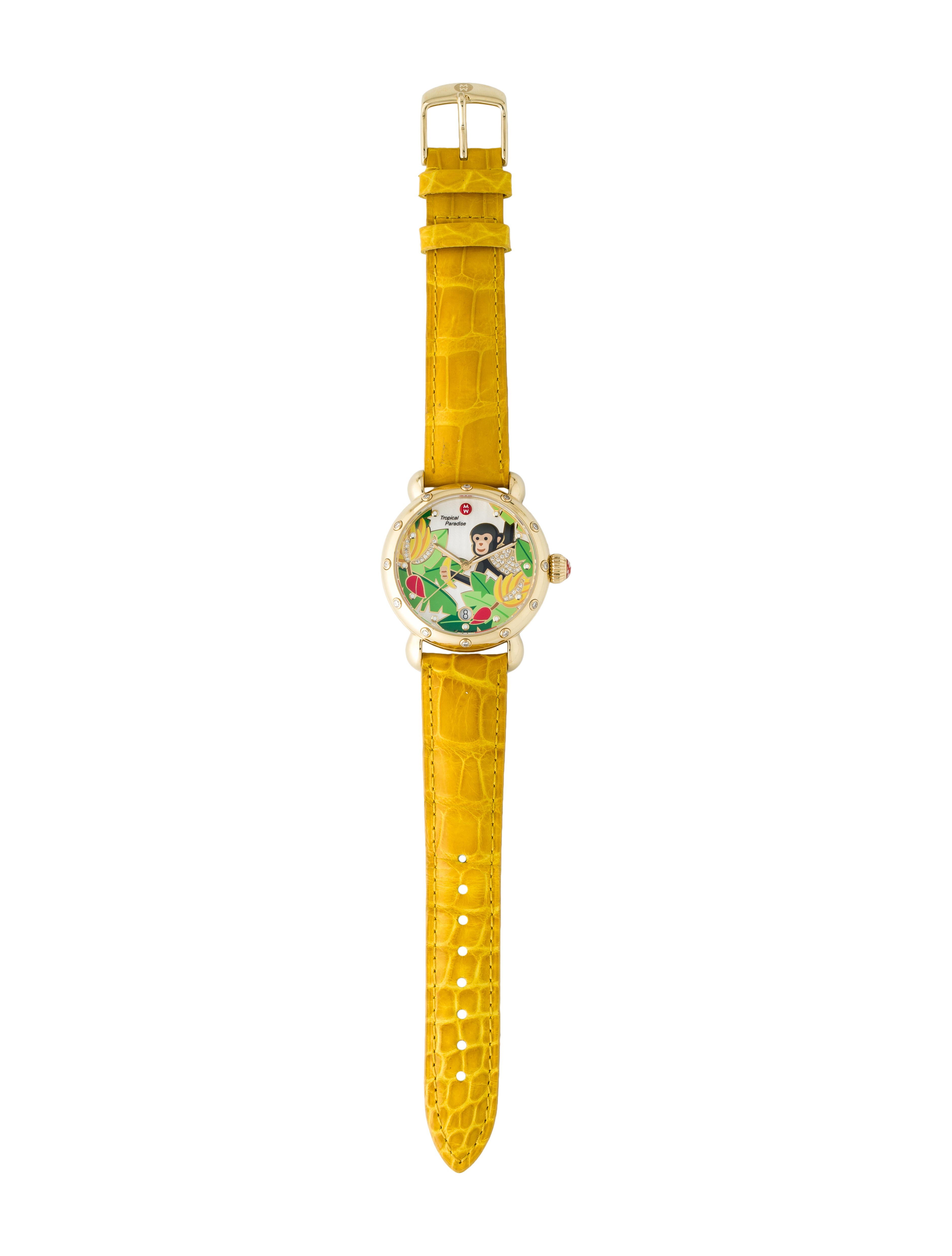 Michele Tropical Paradise Diamond Monkey Watch - MW05C01E7931 | The ...