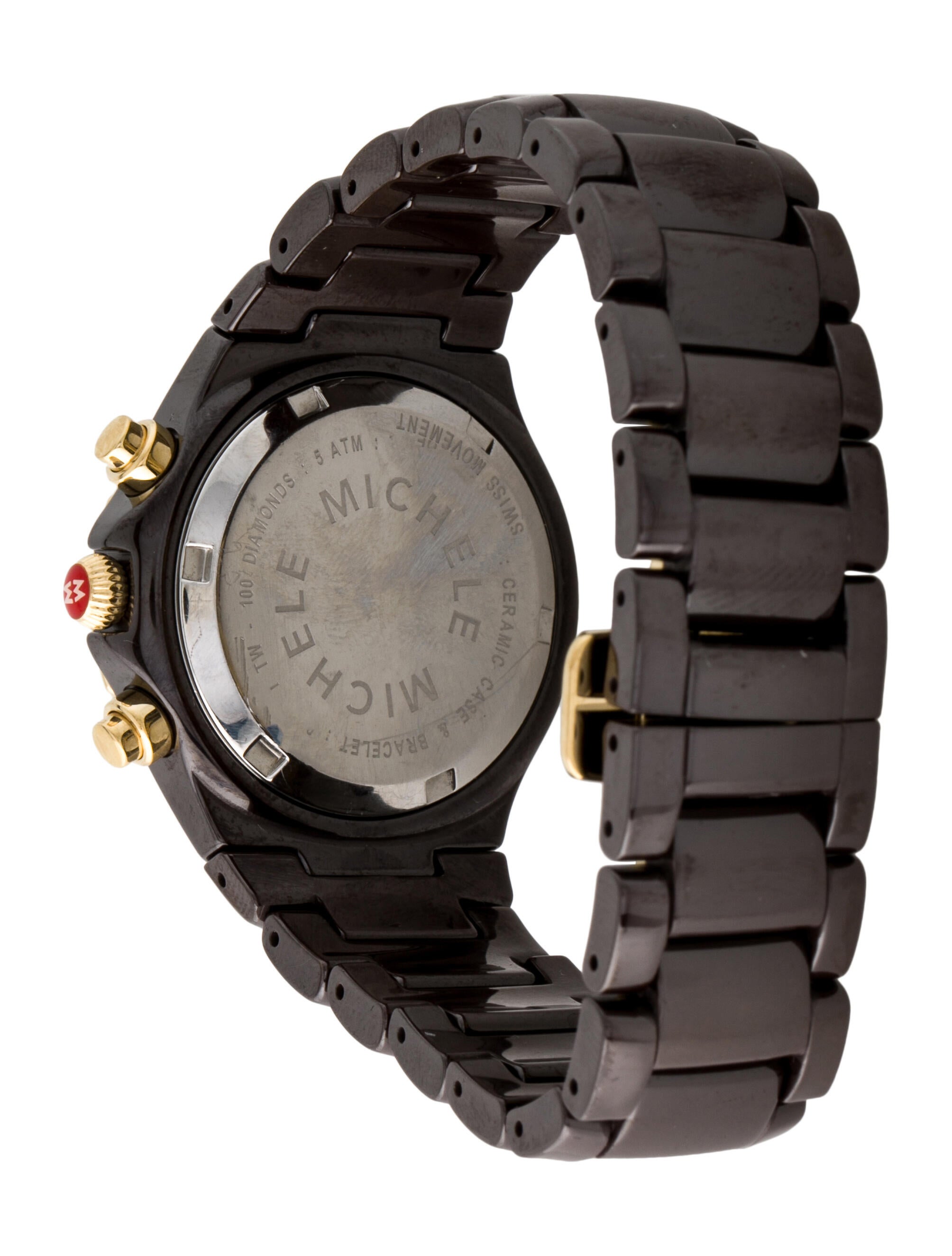 Michele Tahitian Chocolate Ceramic Watch - MWW12A000012 | The RealReal
