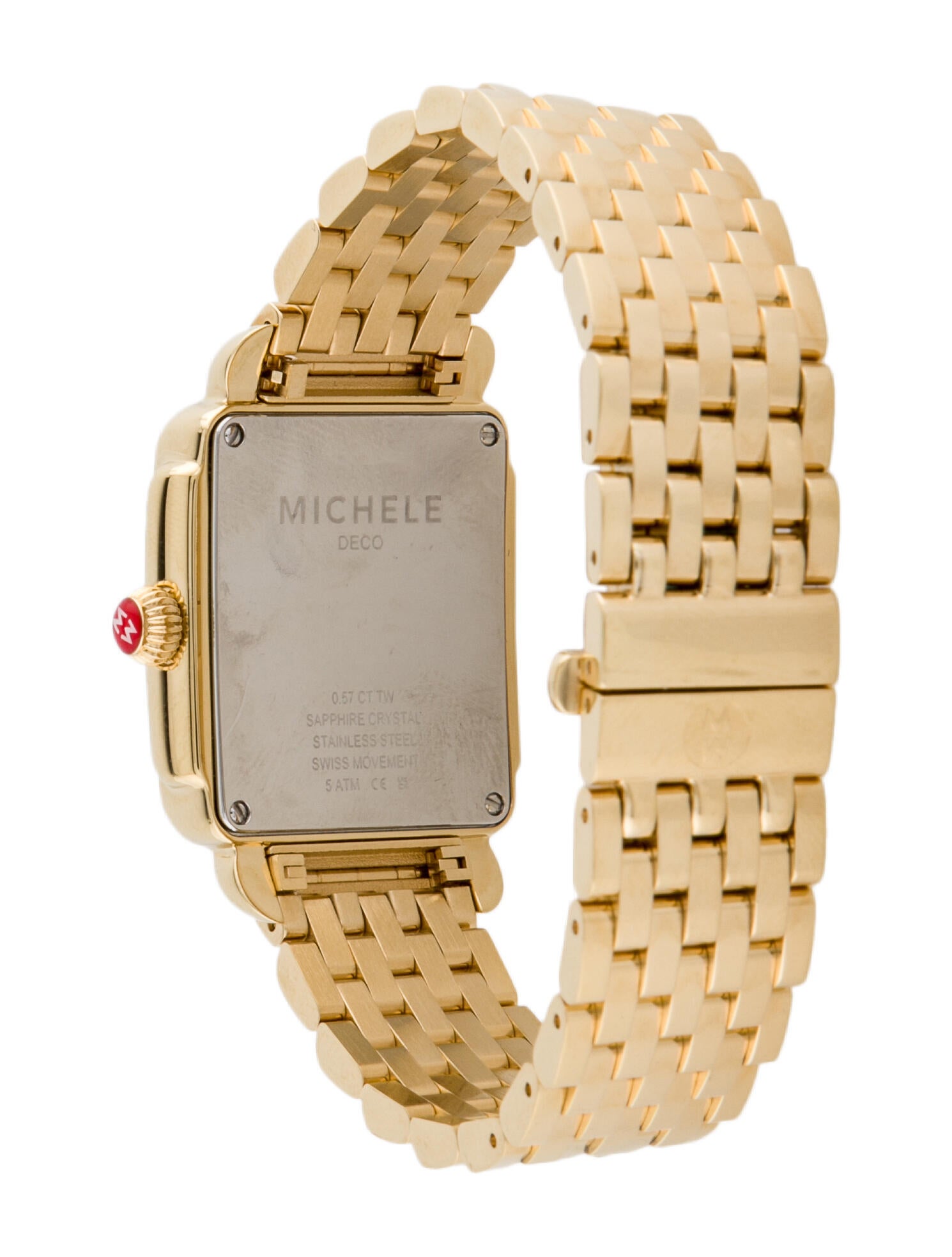 Michele Deco Mid Gold Diamond Stainless Steel Watch - MWW06V000126 ...