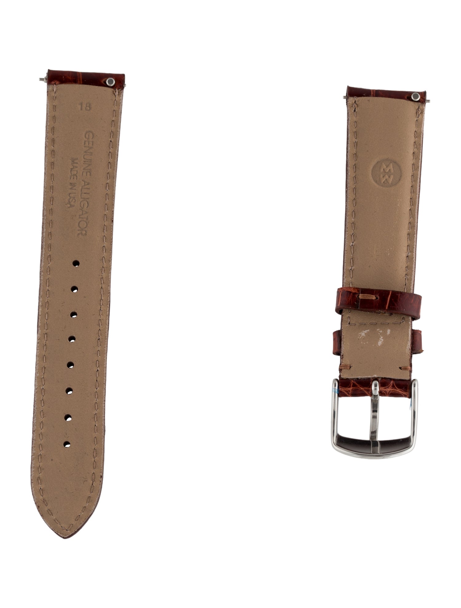 Michele 18mm Alligator Watch Strap - Brown - MIE43377 | The RealReal