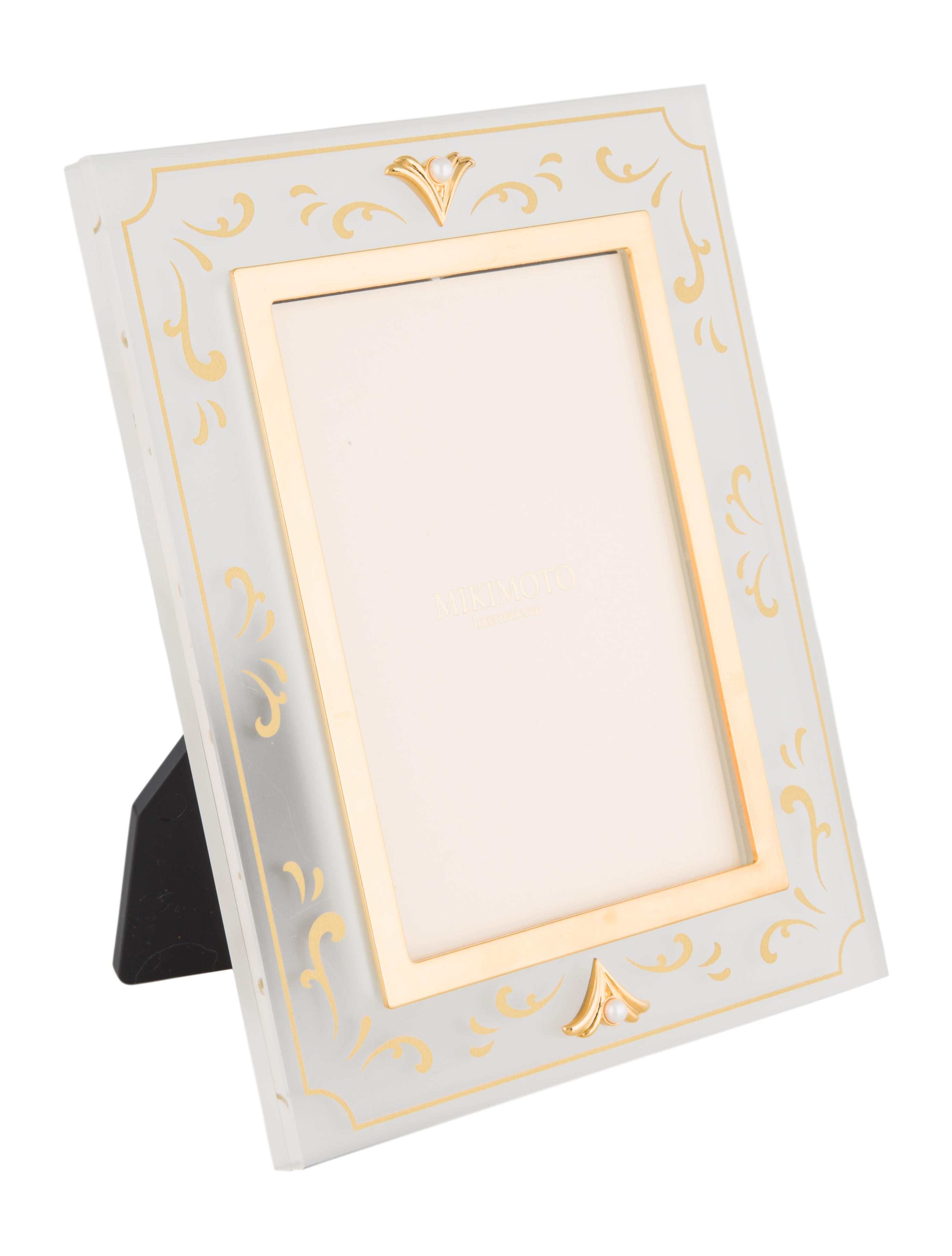 Mikimoto Pearl-Embellished Picture Frame - Gold Decorative Accents ...