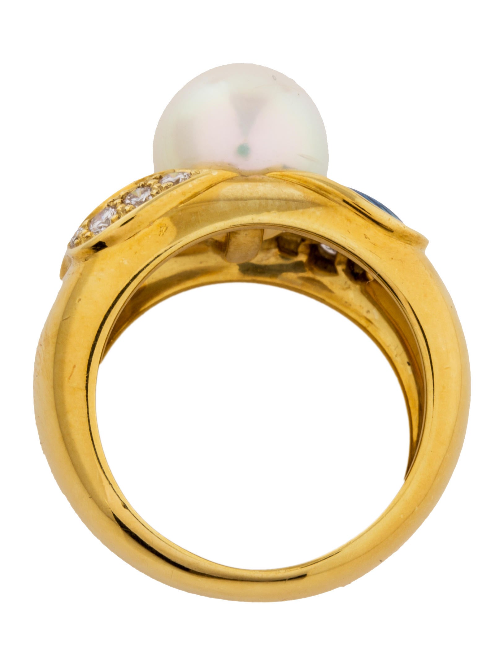 Mikimoto 18K Pearl & Diamond Cocktail Ring - Rings - MIK20702 | The ...