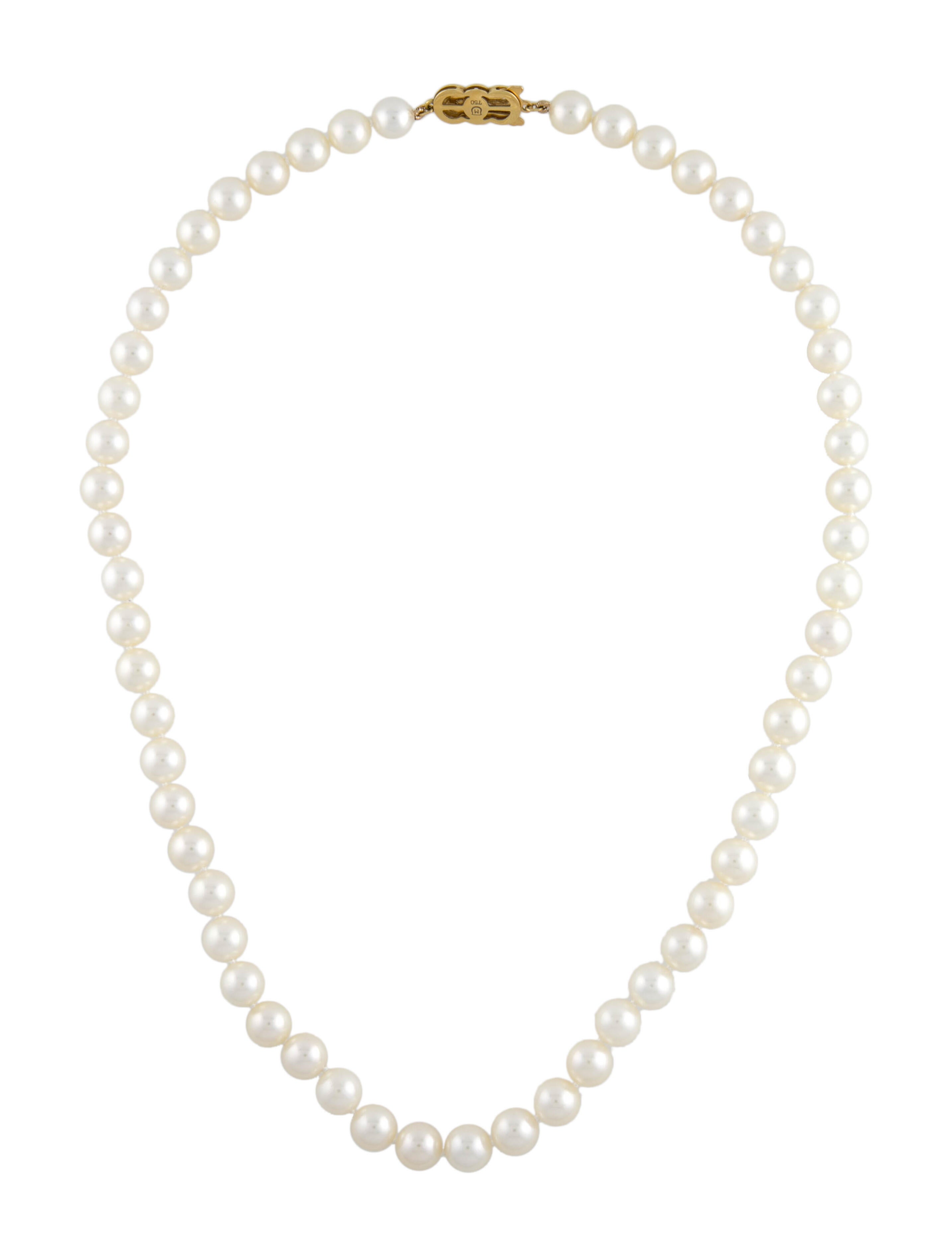 Mikimoto 24K Pearl & Diamond 'Princess Grace de Monaco' Necklace - 18K ...