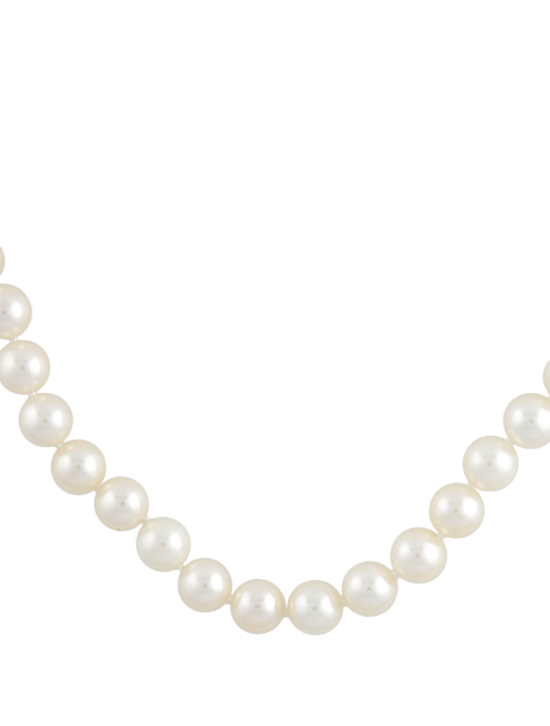 Mikimoto 24K Pearl & Diamond 'Princess Grace de Monaco' Necklace - 18K ...