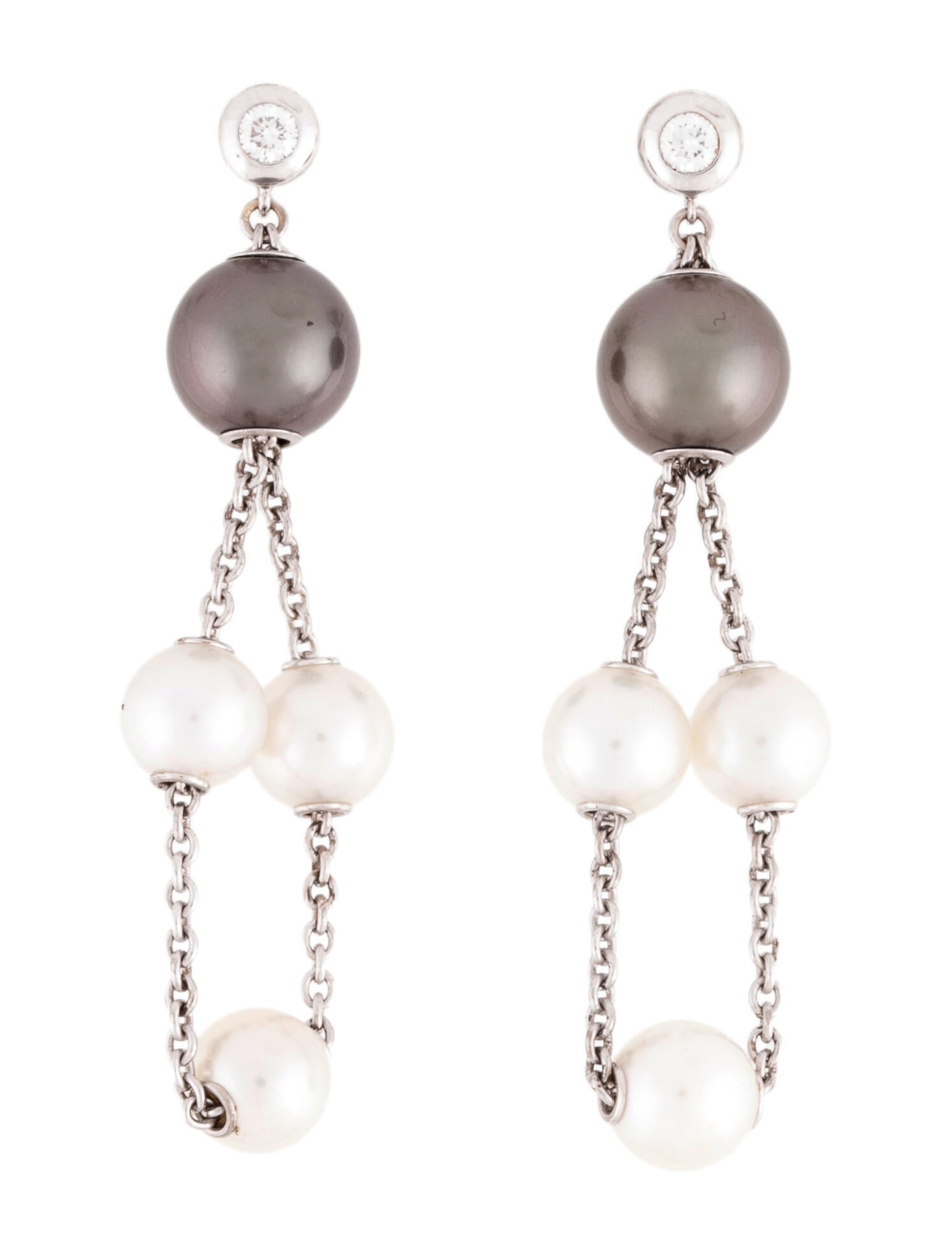 Tiffany & Co. Pearls by the Yard Drop Earrings - Sterling Silver Drop ...