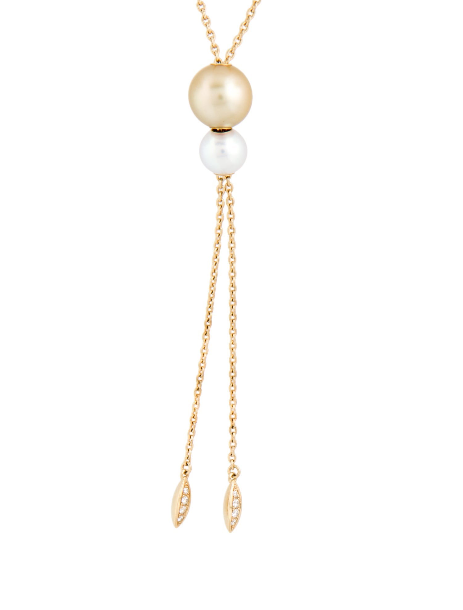Mikimoto 18K Cultured Pearl & Diamond Pearls In Motion Necklace - 18K ...