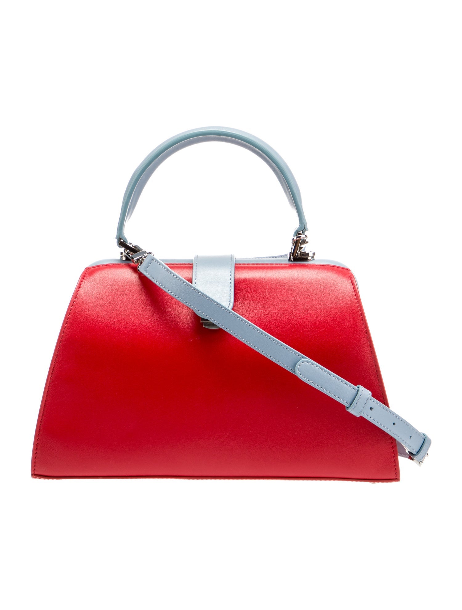 Ming Ray Leather Top Handle Bag - Blue Handle Bags, Handbags ...