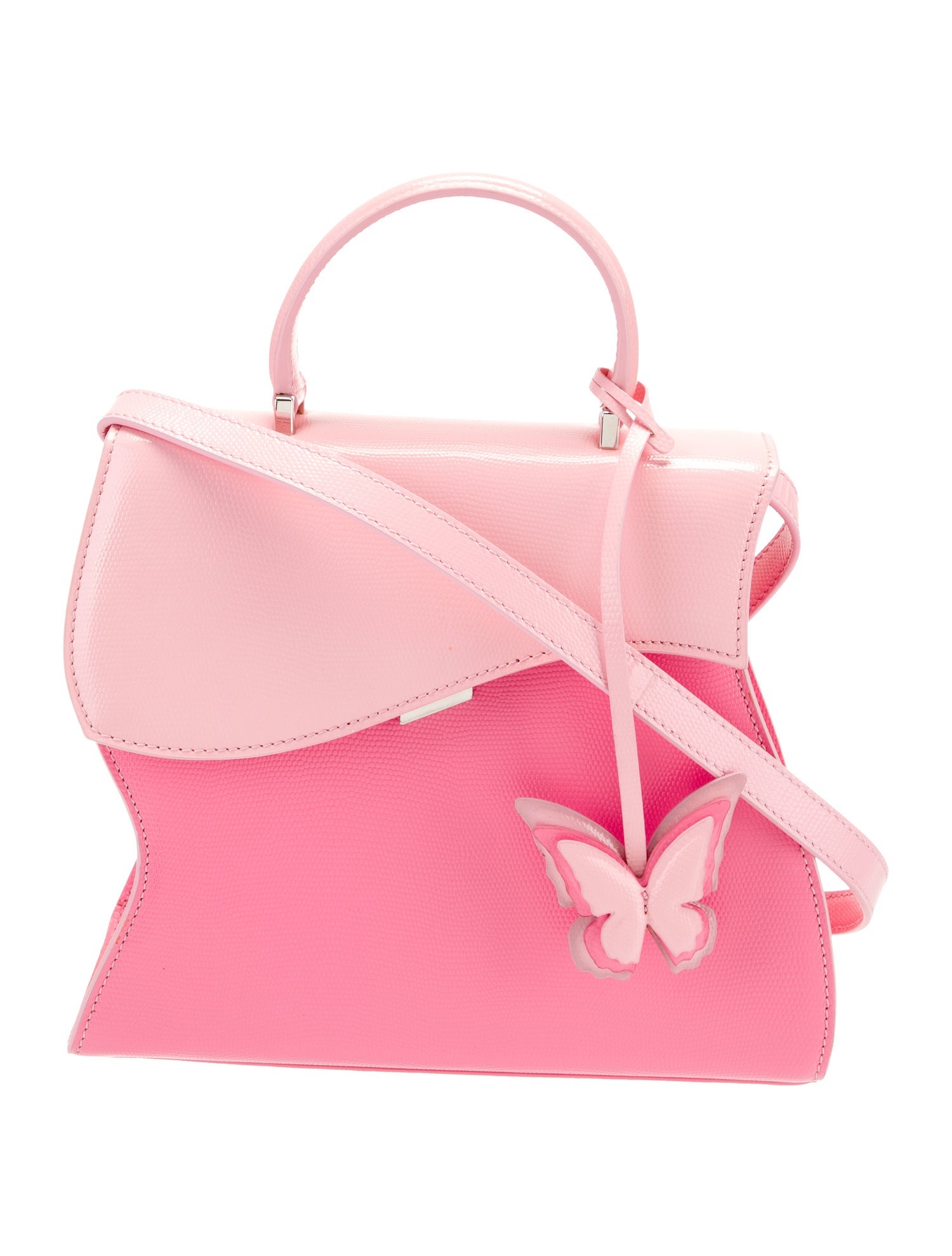 Ming Ray Leather Top Handle Bag - Pink Handle Bags, Handbags ...