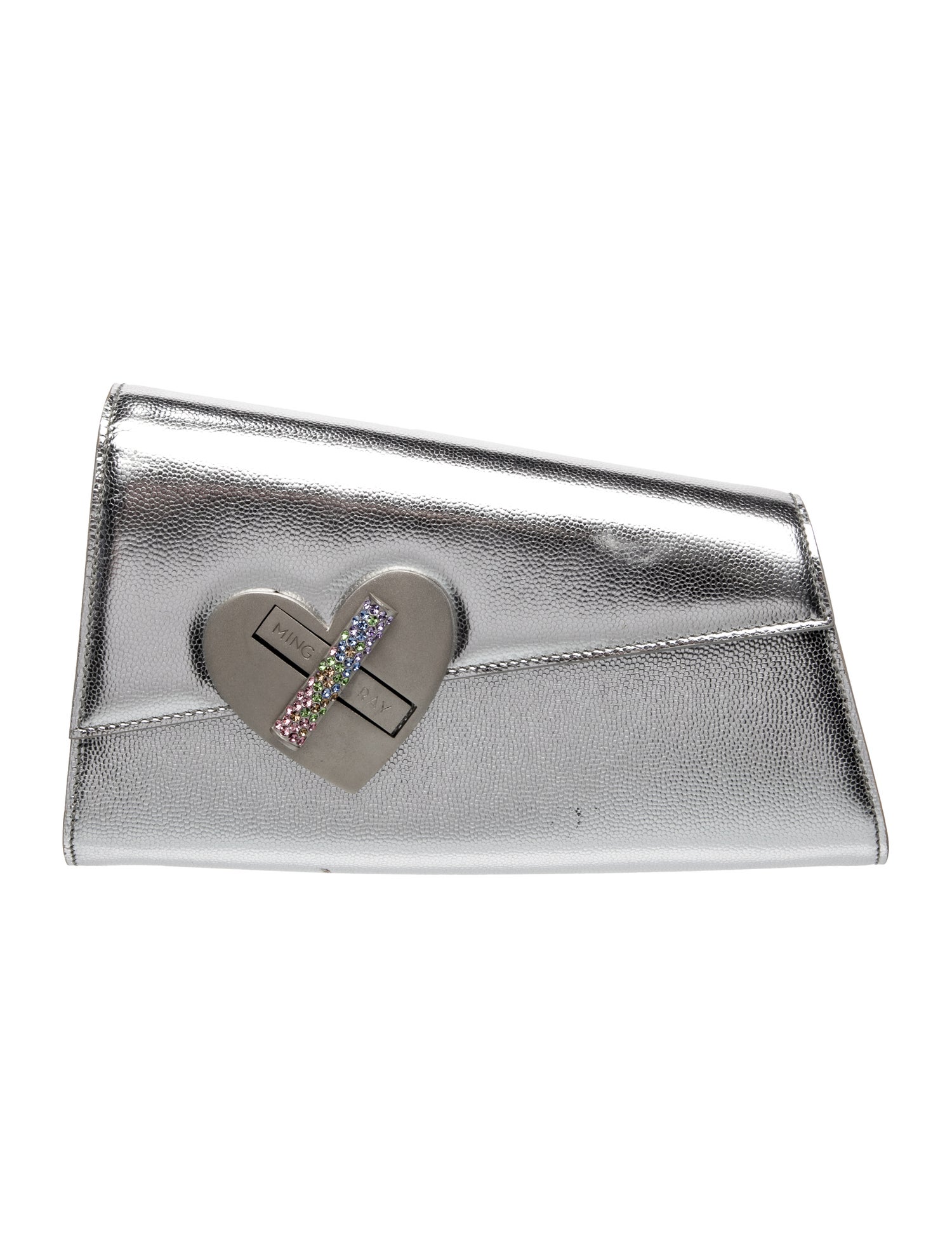 Ming Ray Leather Clutch - Metallic Clutches, Handbags - MINGR21189 ...