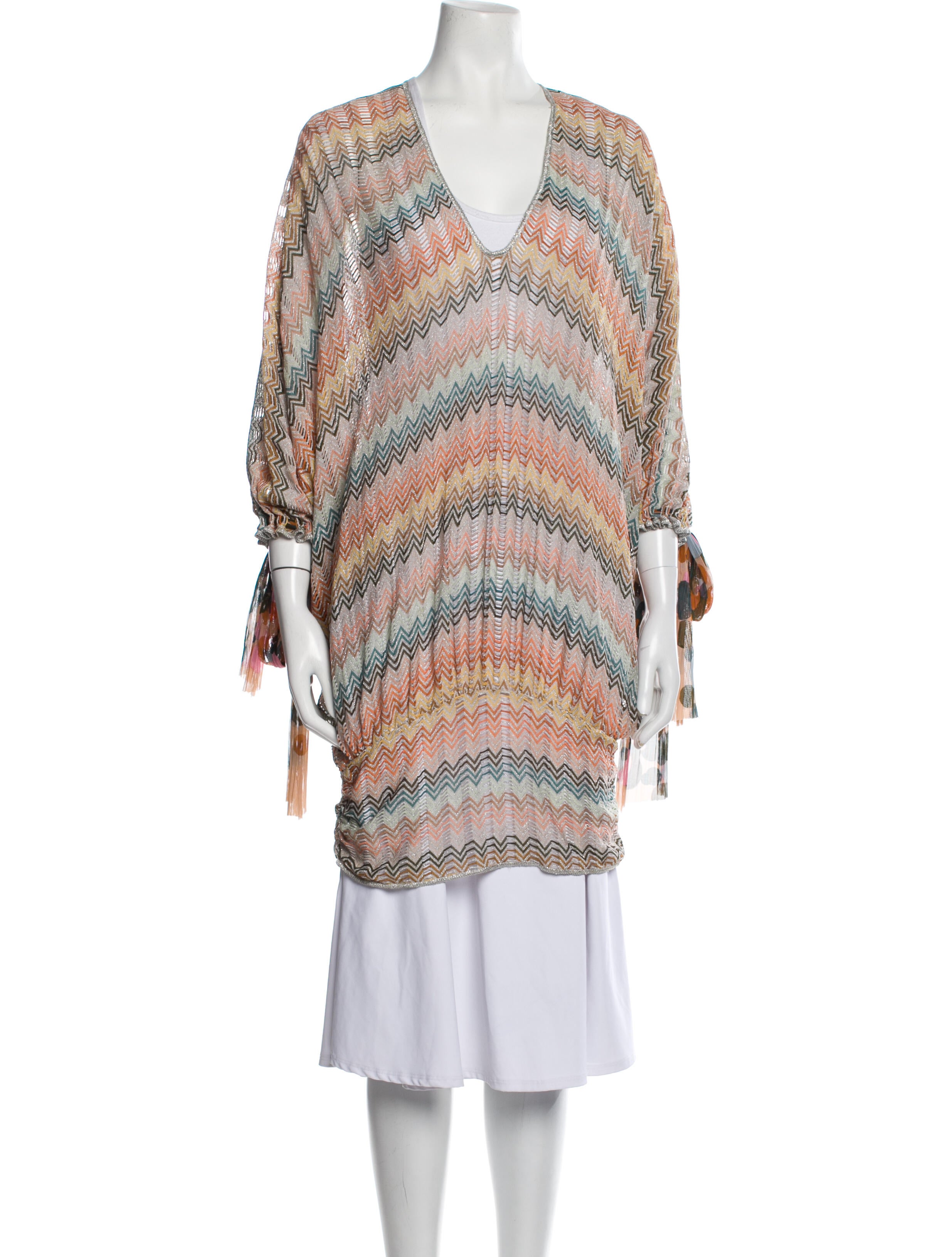 Missoni Patterned Long Sleeve Top - Pink Tops, Clothing - MIS43392 ...