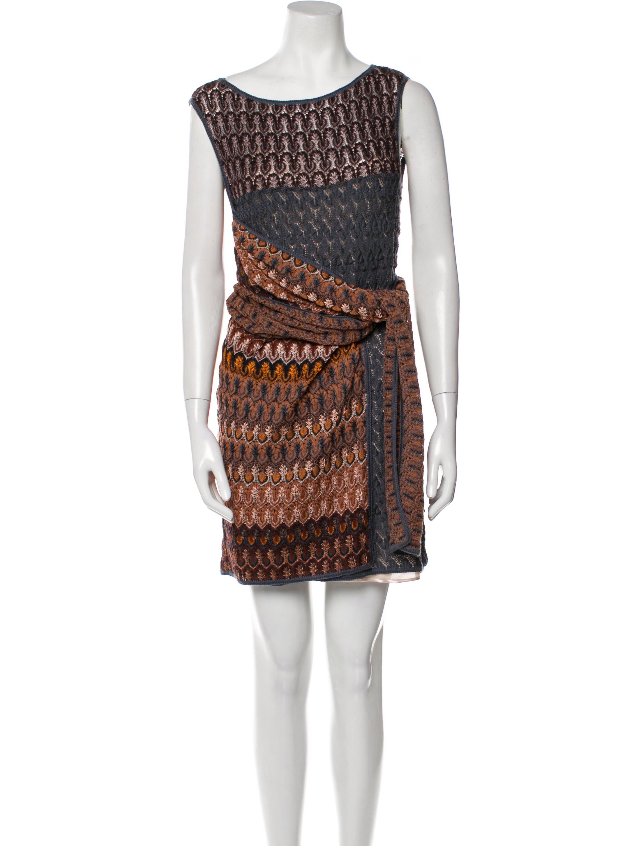 Missoni Patterned Bell Sleeve Dress - Black Dresses, Clothing ...