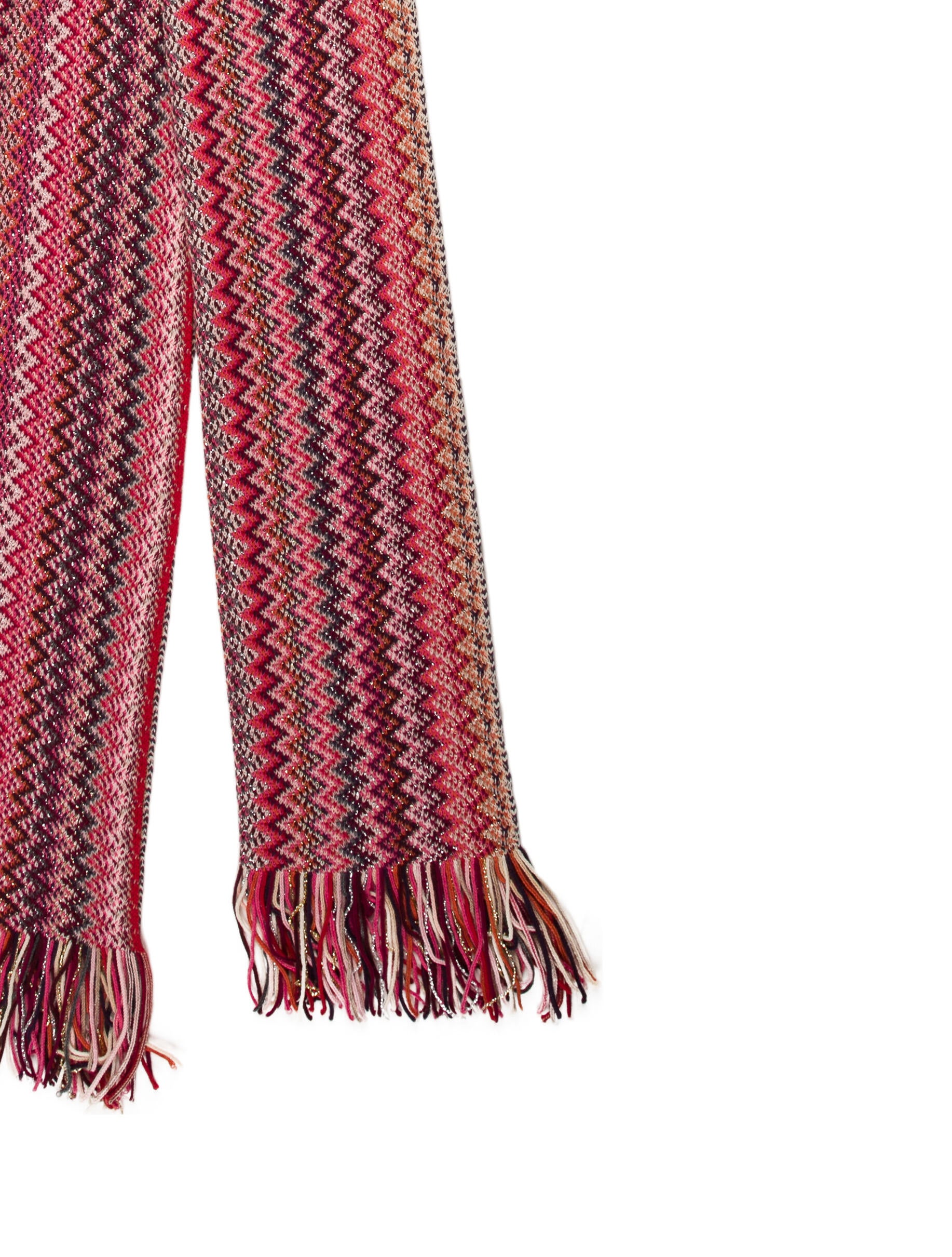 Missoni Multicolor Knit Scarf - Brown Scarves and Shawls, Accessories ...