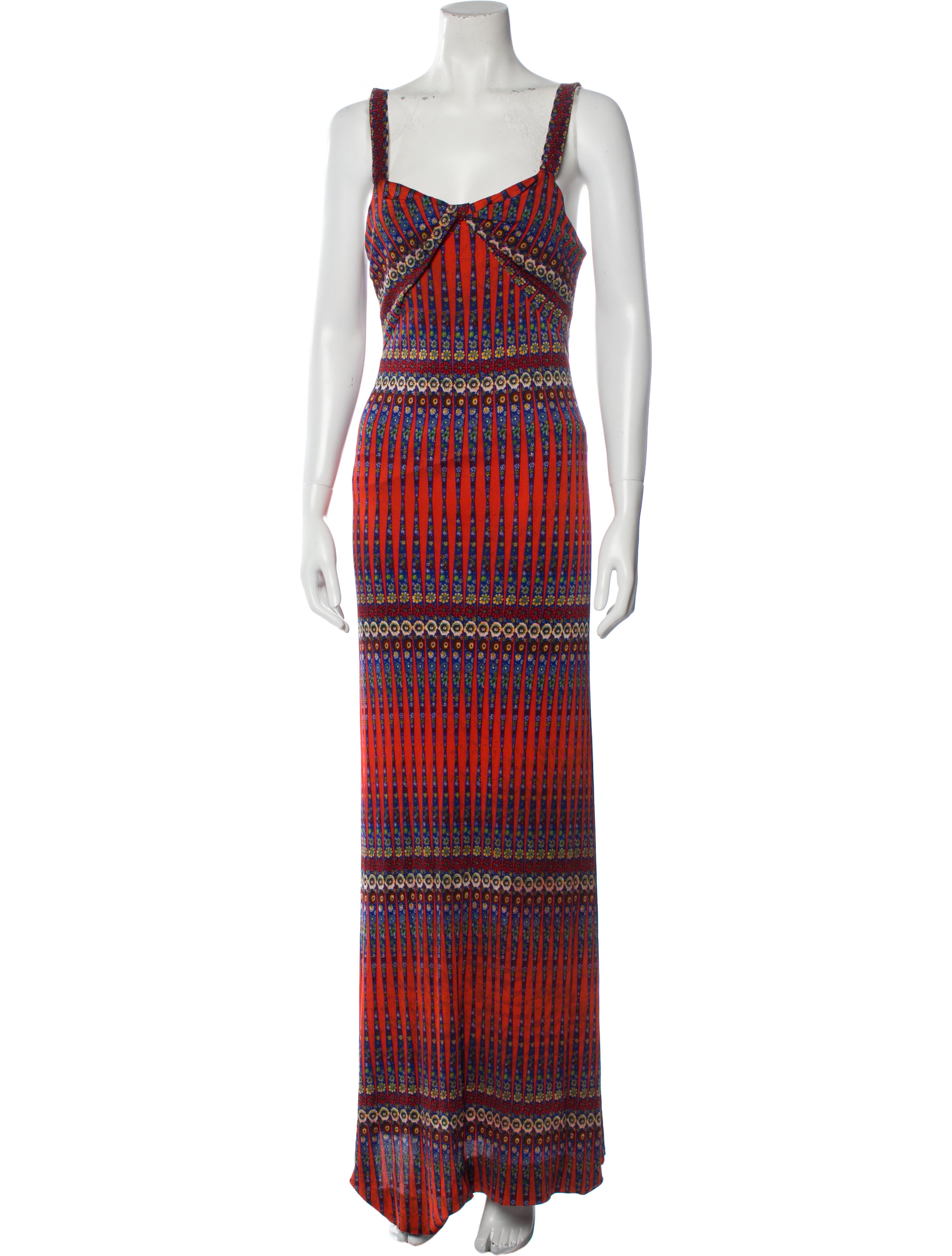 Missoni Printed Long Dress - Red Dresses, Clothing - MIS137252 | The ...
