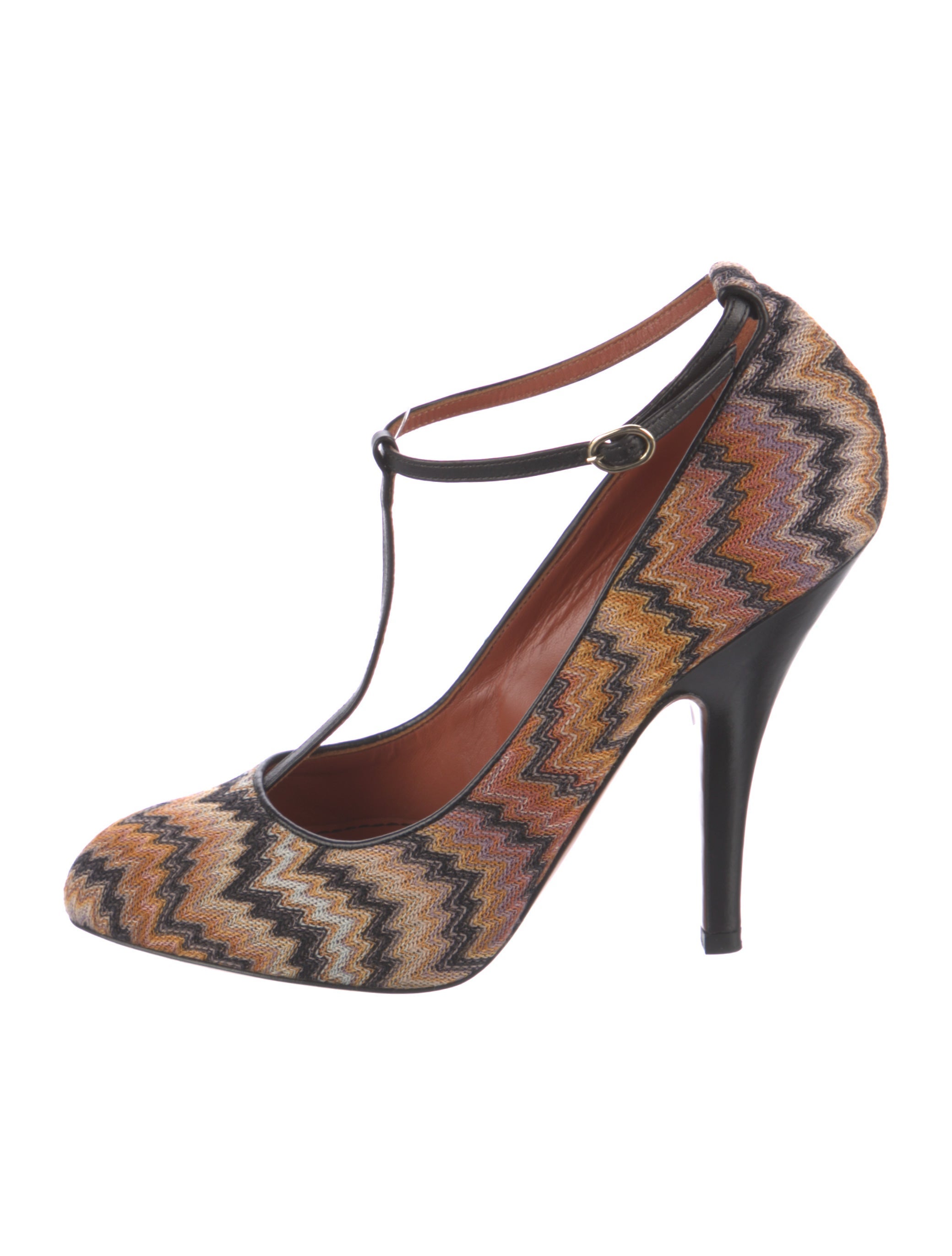 Missoni Chevron Platform Slingback Pumps - Neutrals Pumps, Shoes ...