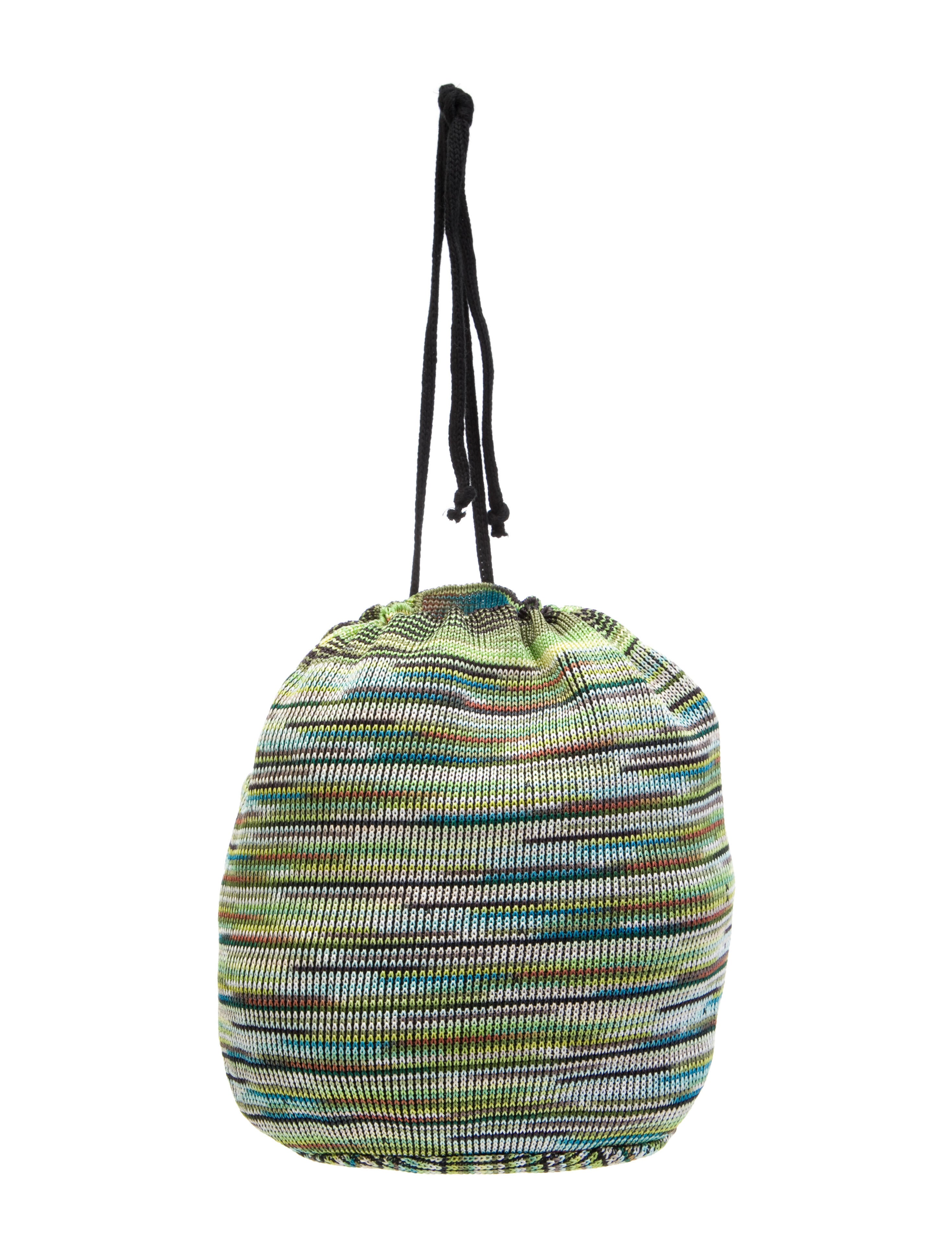 Missoni Canvas Drawstring Pouch - Green Clutches, Handbags - MIS145634 ...