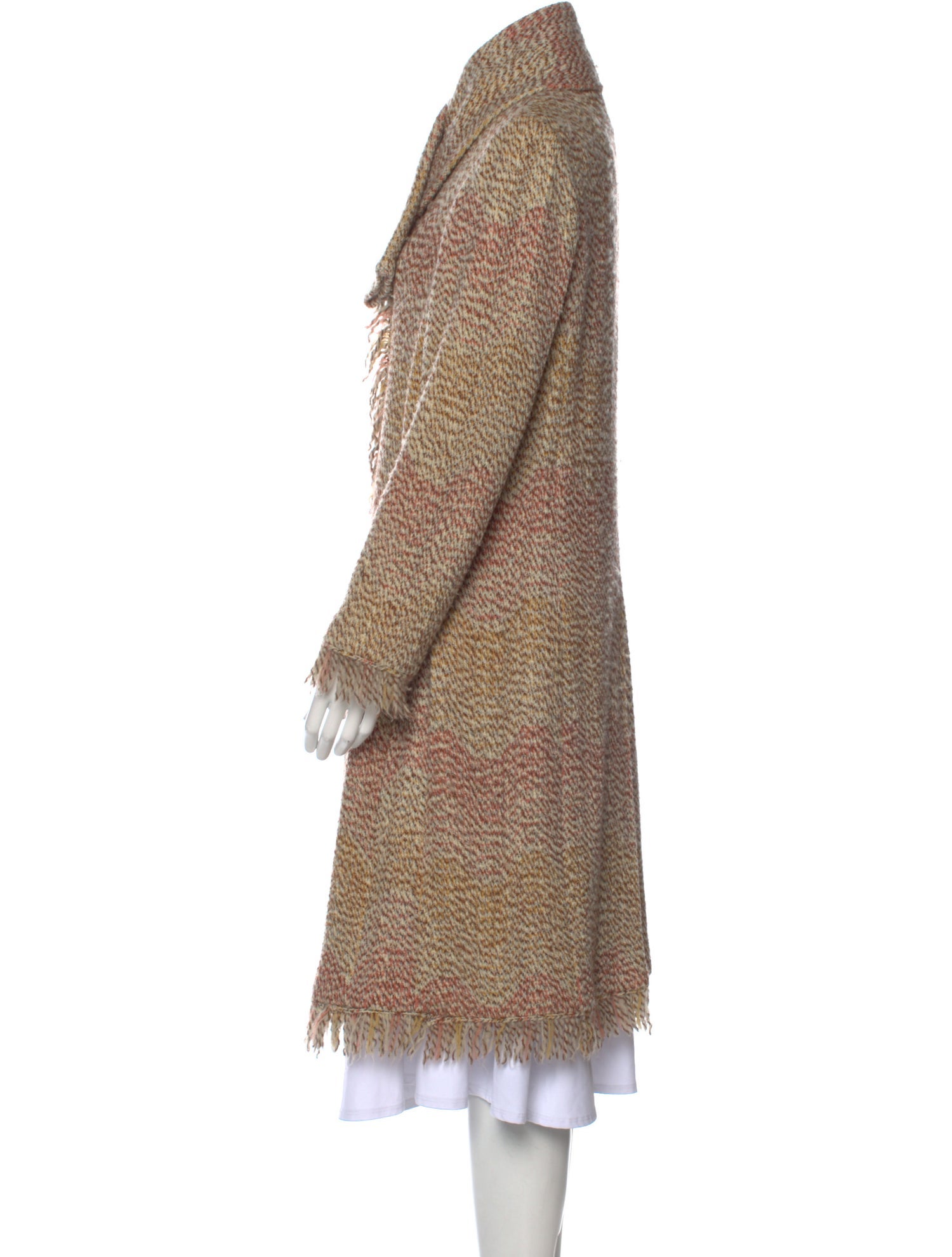 Oscar de la Renta Tweed Pattern Coat - Brown Coats, Clothing ...