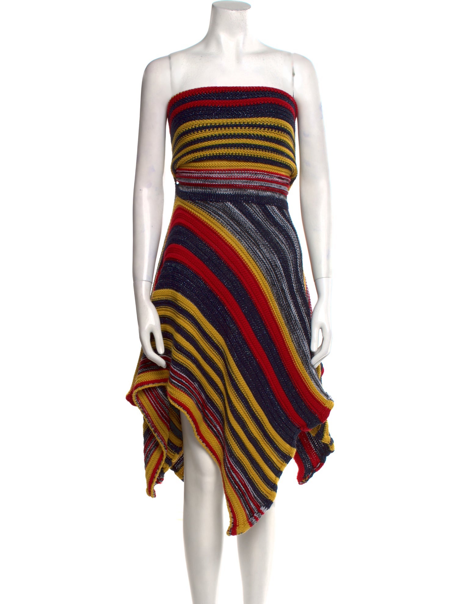 Missoni Striped Strapless Sweater - Blue Knitwear, Clothing - MIS157002 ...