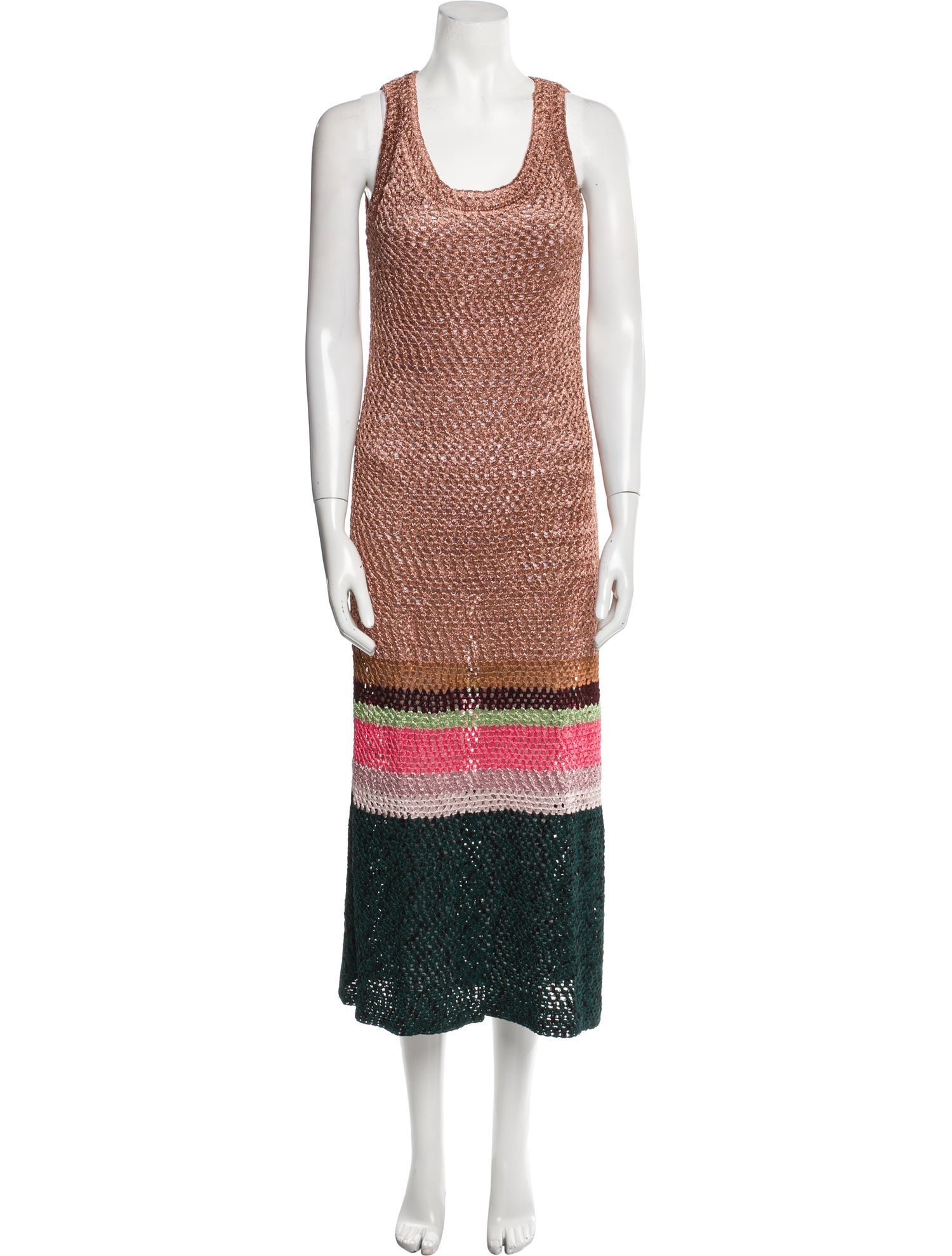 Lela Rose Silk Midi Length Dress - Brown Dresses, Clothing - LEL59302 ...