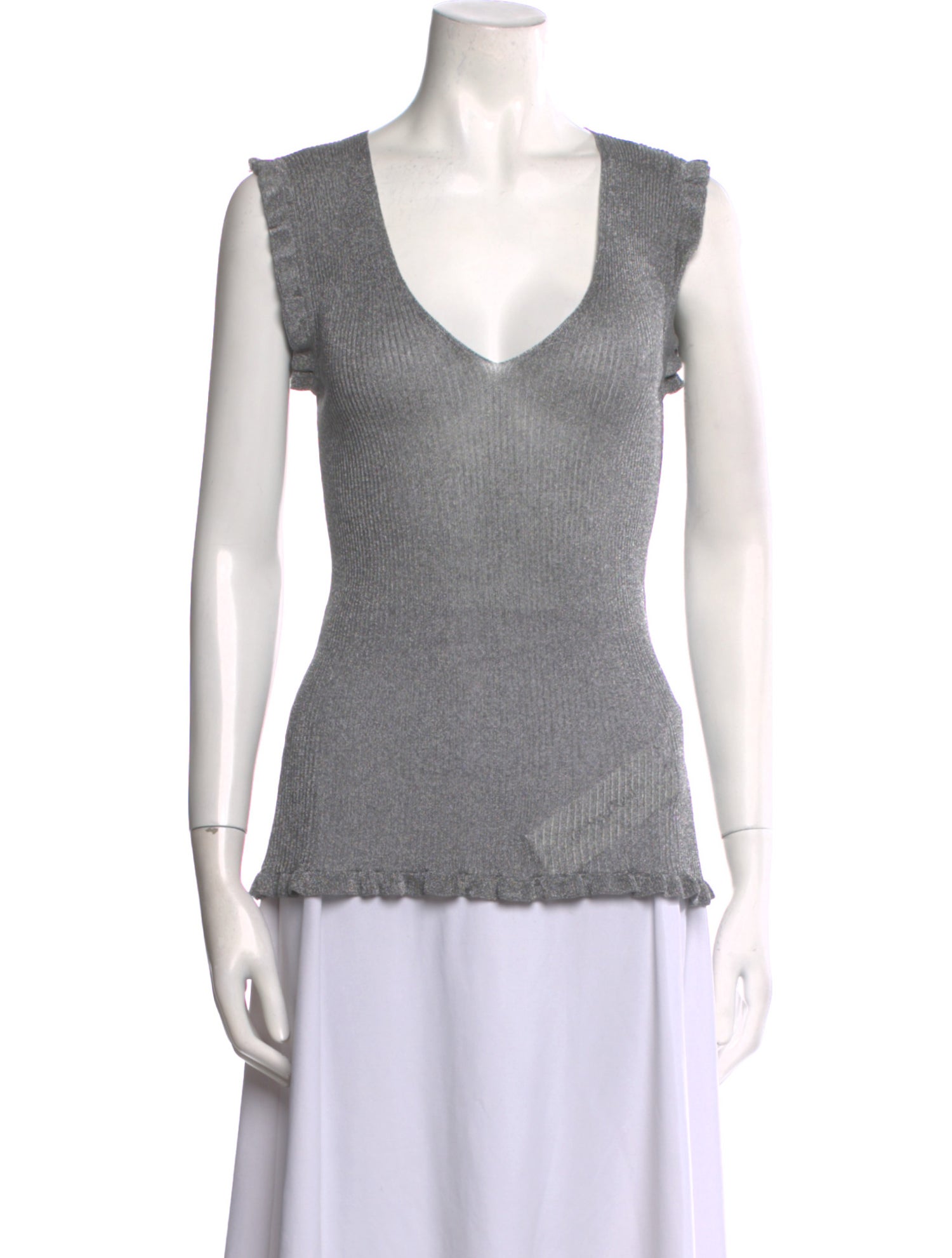 Missoni V-Neck Sleeveless Top - Metallic Tops, Clothing - MIS180293 | The RealReal