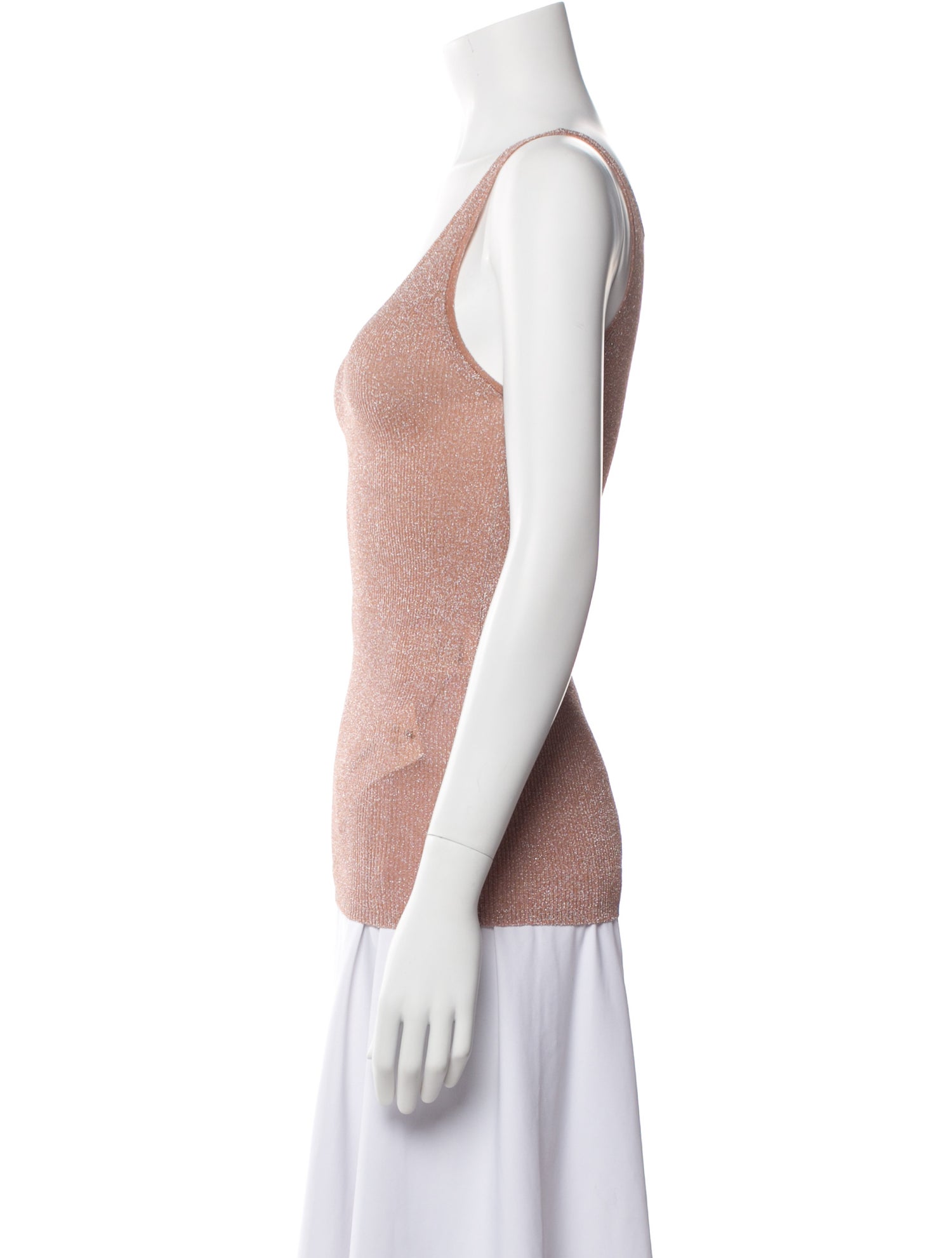 Missoni Scoop Neck Sleeveless Top - Metallic Tops, Clothing - MIS180693 | The RealReal