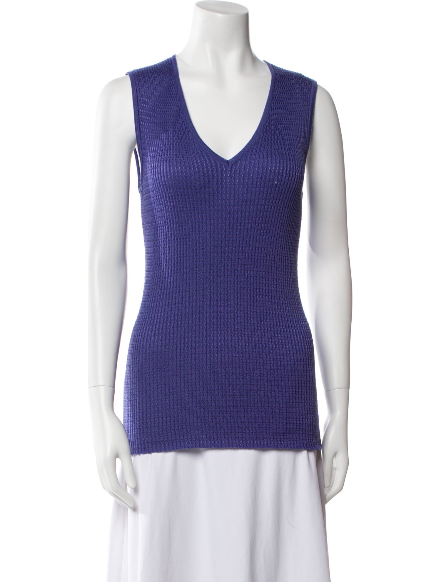 M Missoni V-Neck Sleeveless Top - Purple Tops, Clothing - MIS180979 | The RealReal