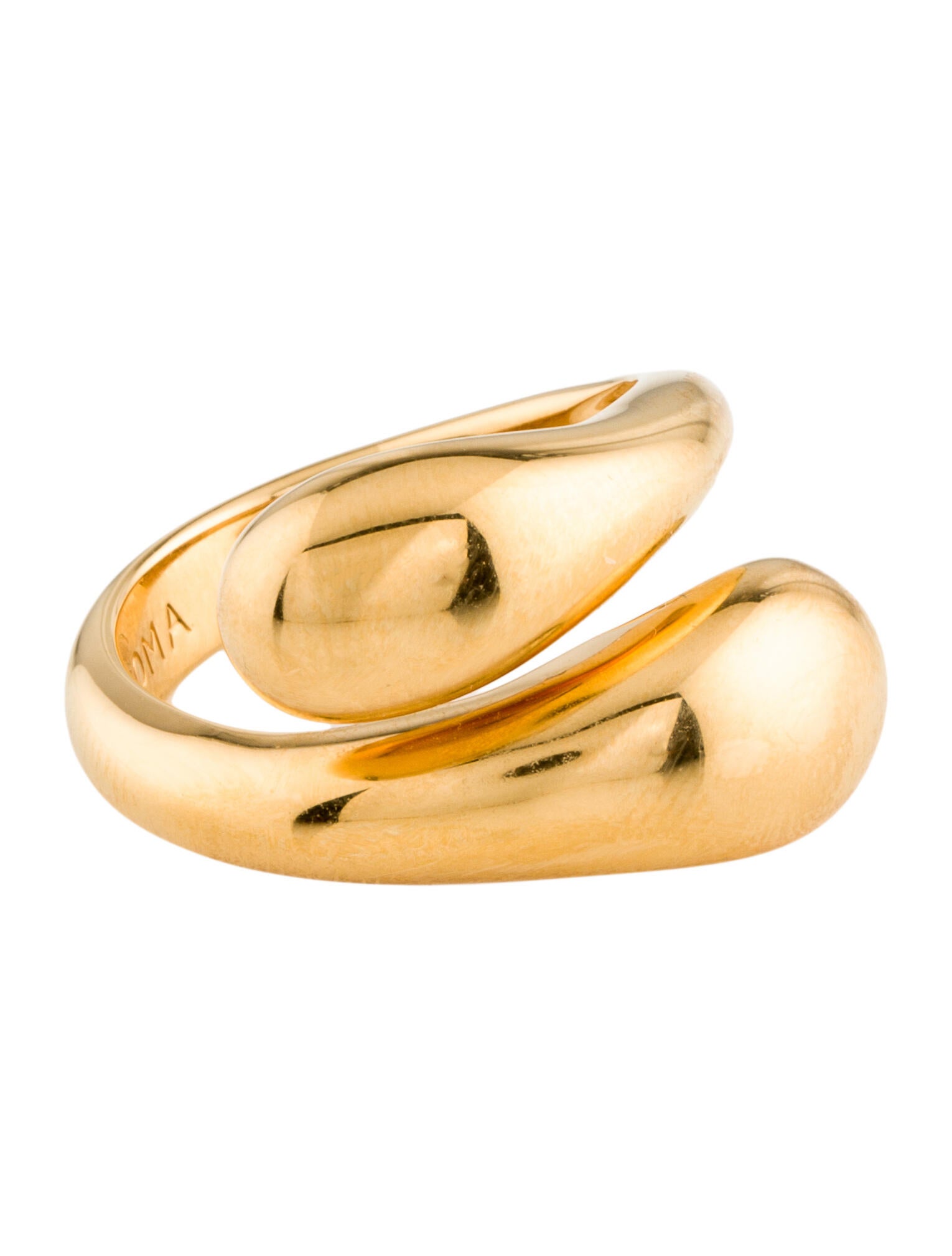 Missoma Savi Sculptural Crossover Ring - 18K Vermeil Band, Rings ...