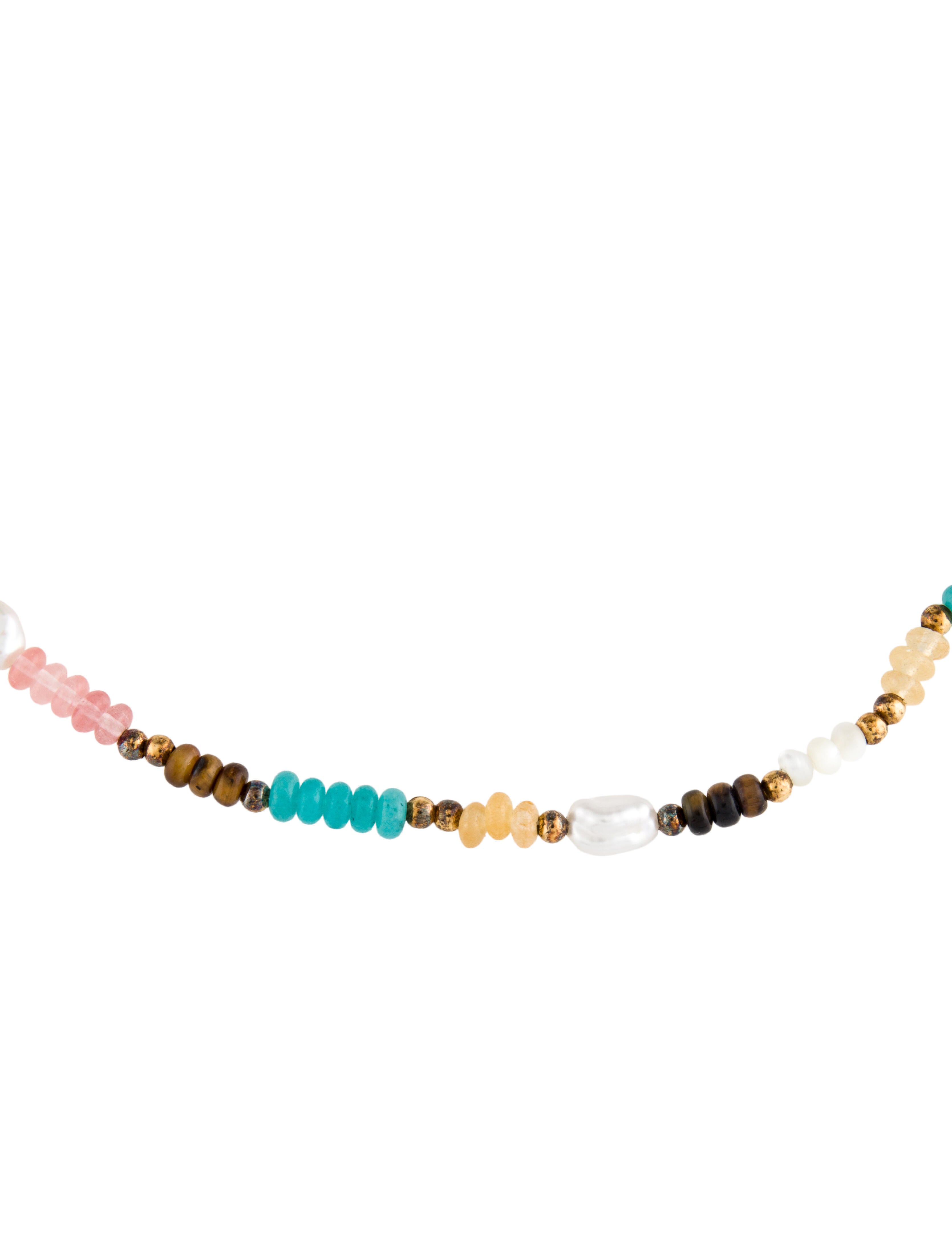 Missoma Good Vibes Multi Beaded Collar Necklace - Bead Strand ...
