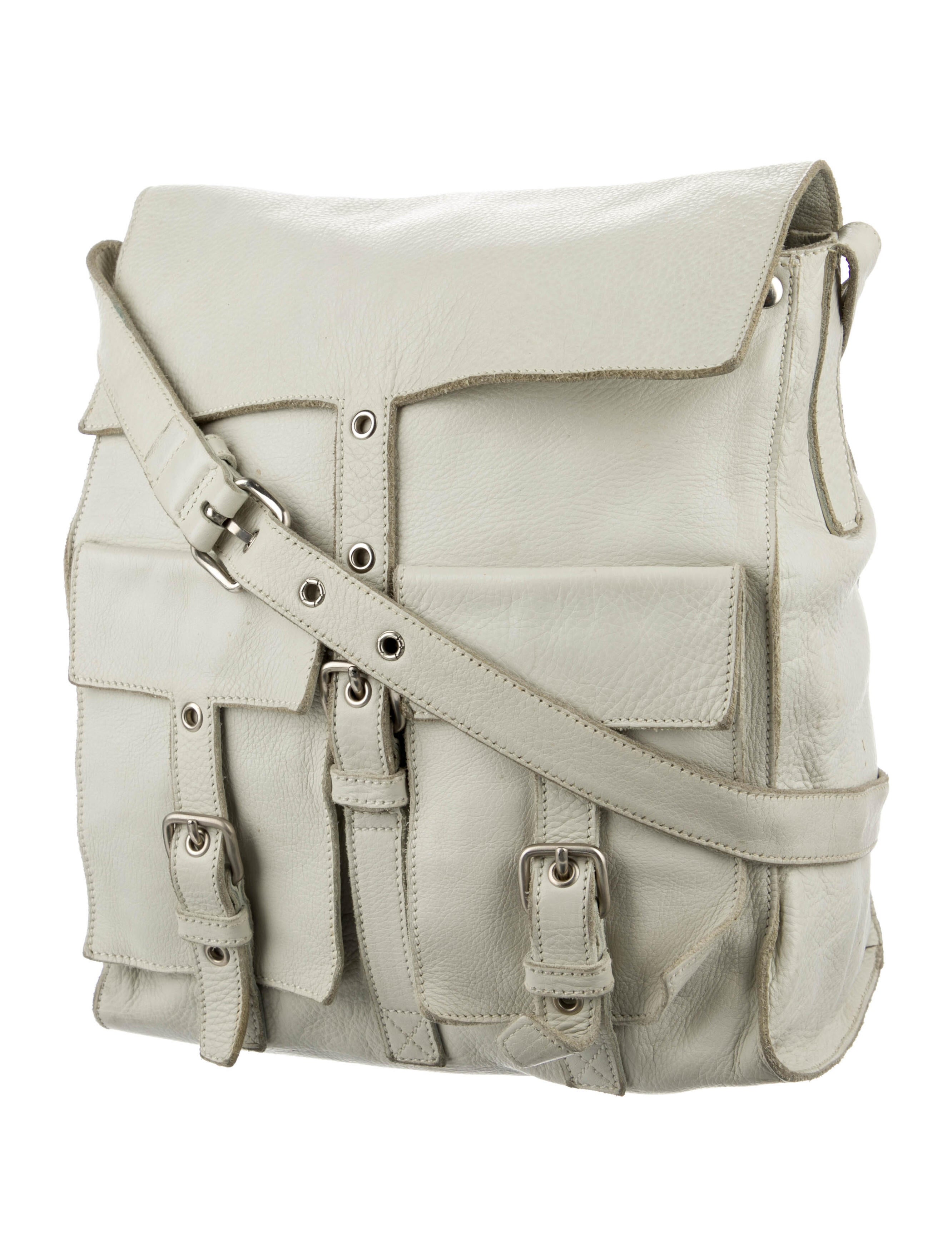 Miu Miu Solid Leather Backpack - Neutrals Backpacks, Handbags ...
